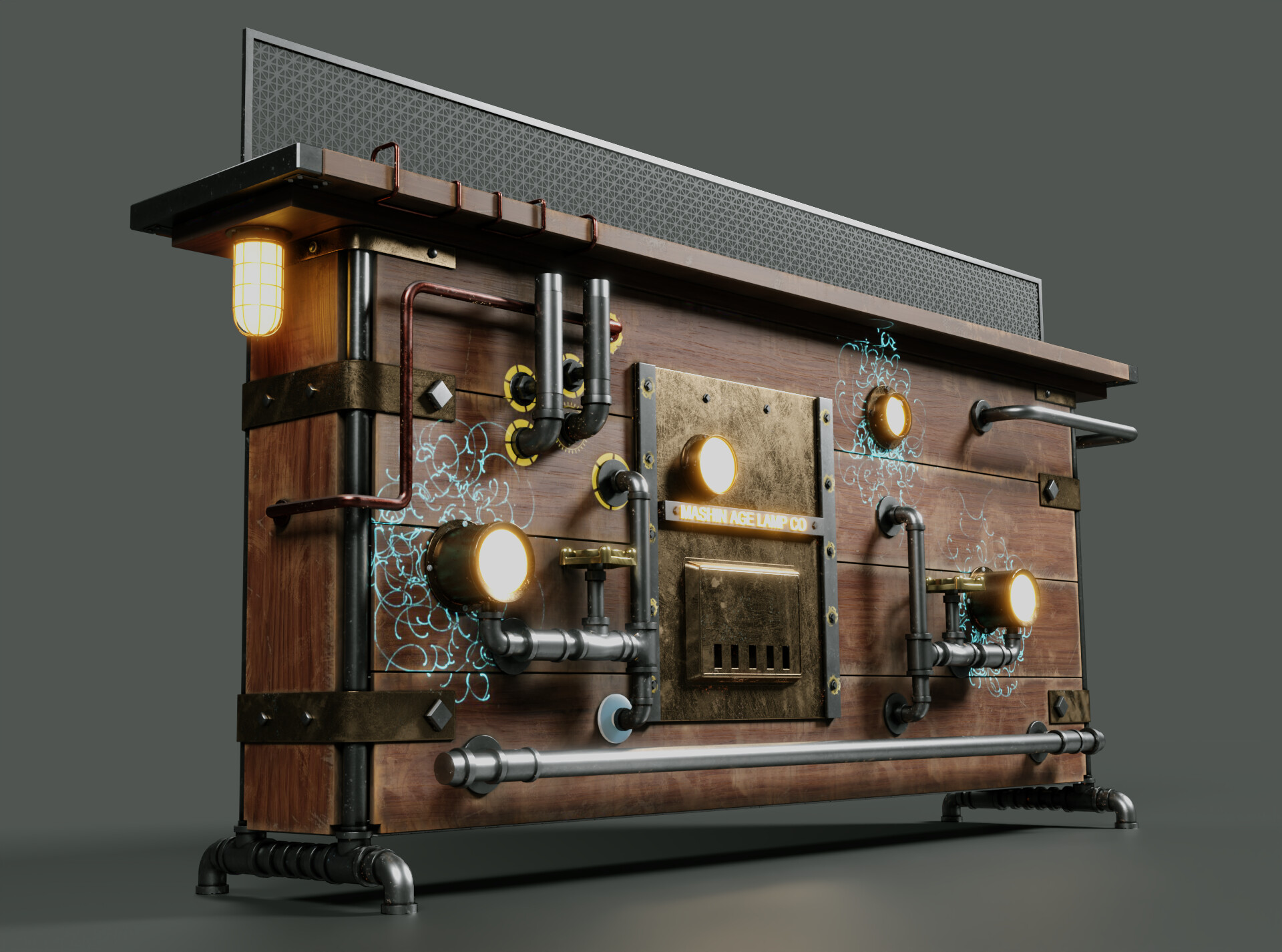 ArtStation - The machine age lamp