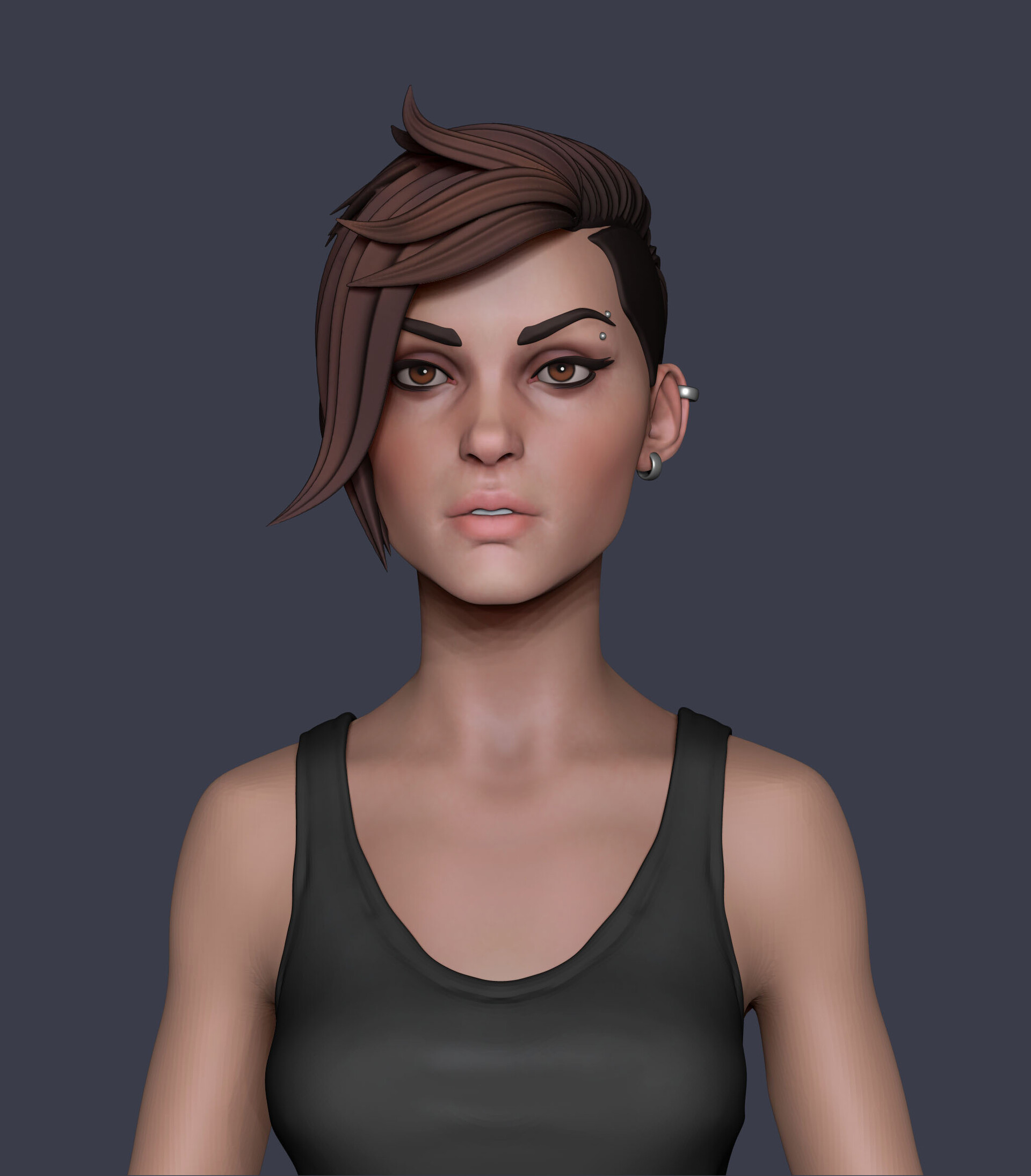 MER3D - Stylized Female Bust