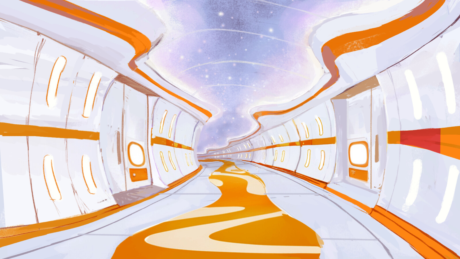 ArtStation - "Alone" Corridor concept