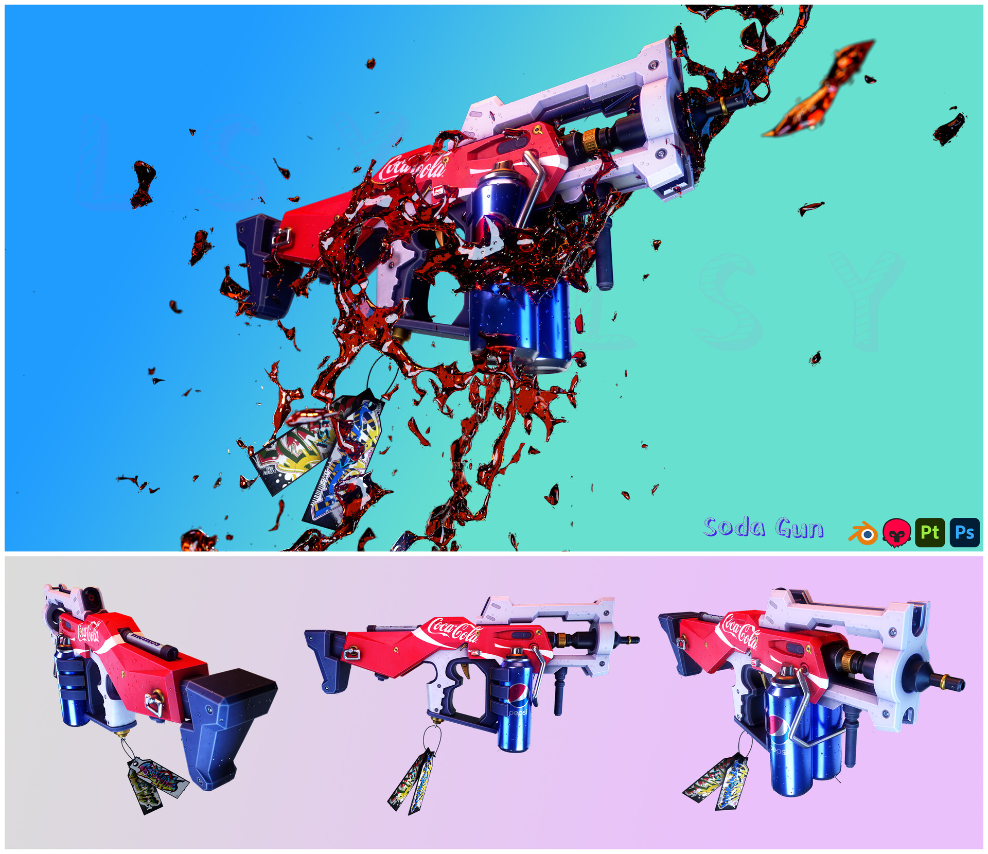 ArtStation - Soda gun