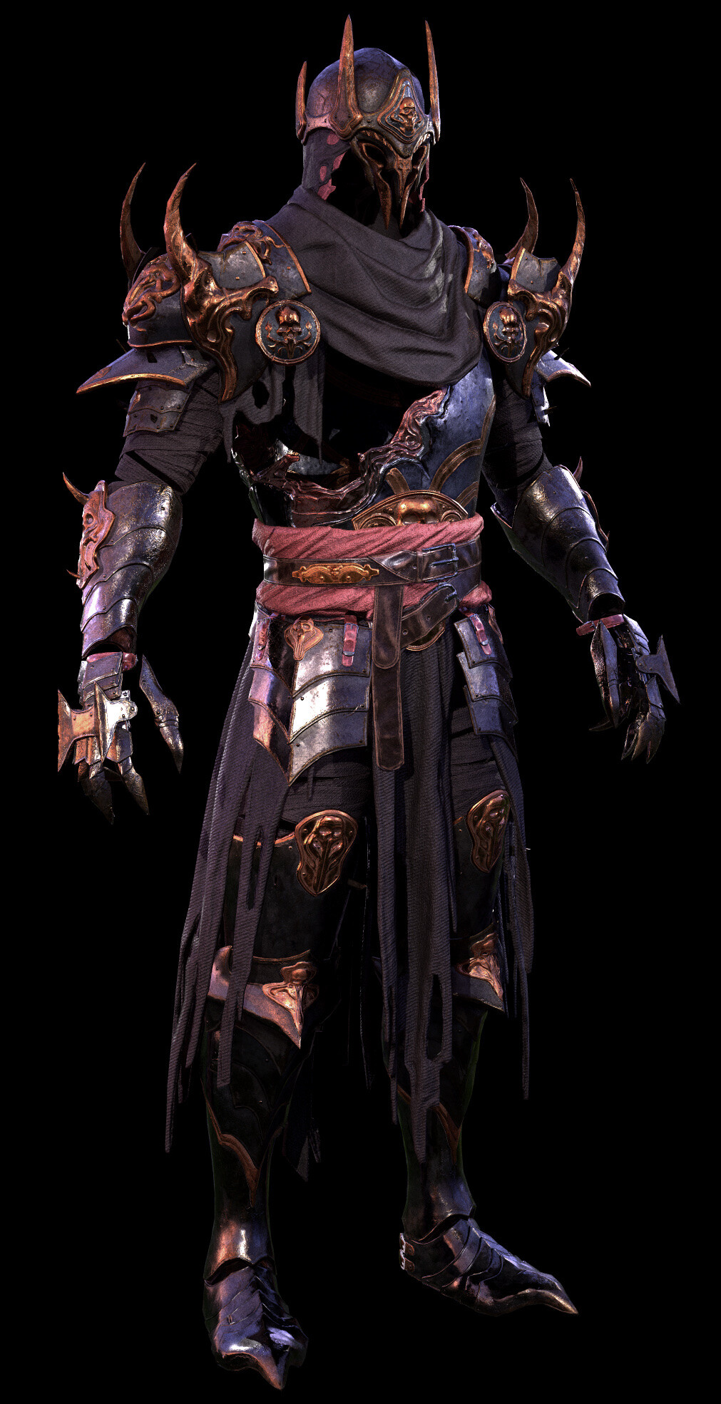 Jay Jang - Haunted Armor Outfit-Guild Wars 2 Fan Art Modeling