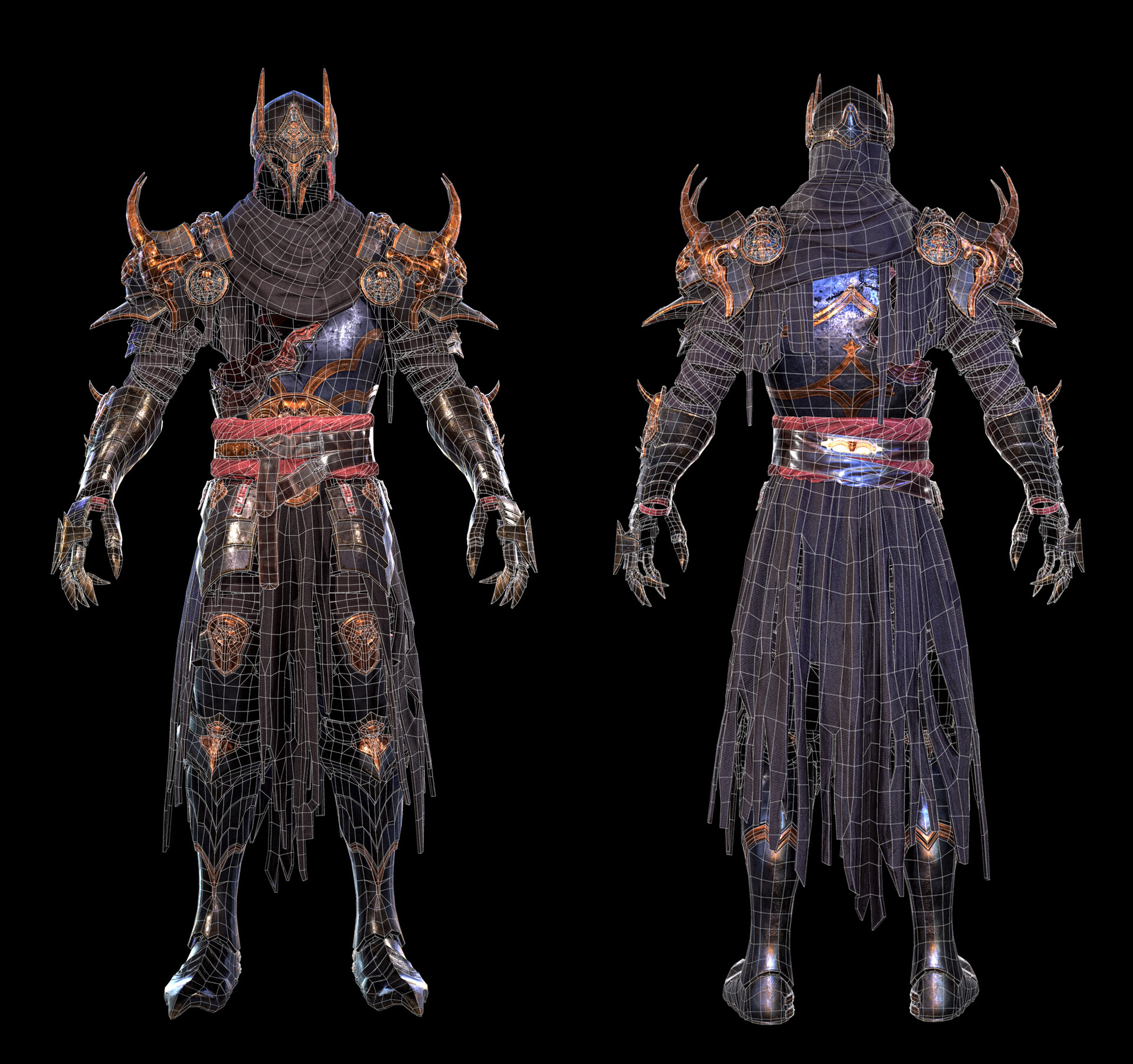 Jay Jang - Haunted Armor Outfit-Guild Wars 2 Fan Art Modeling