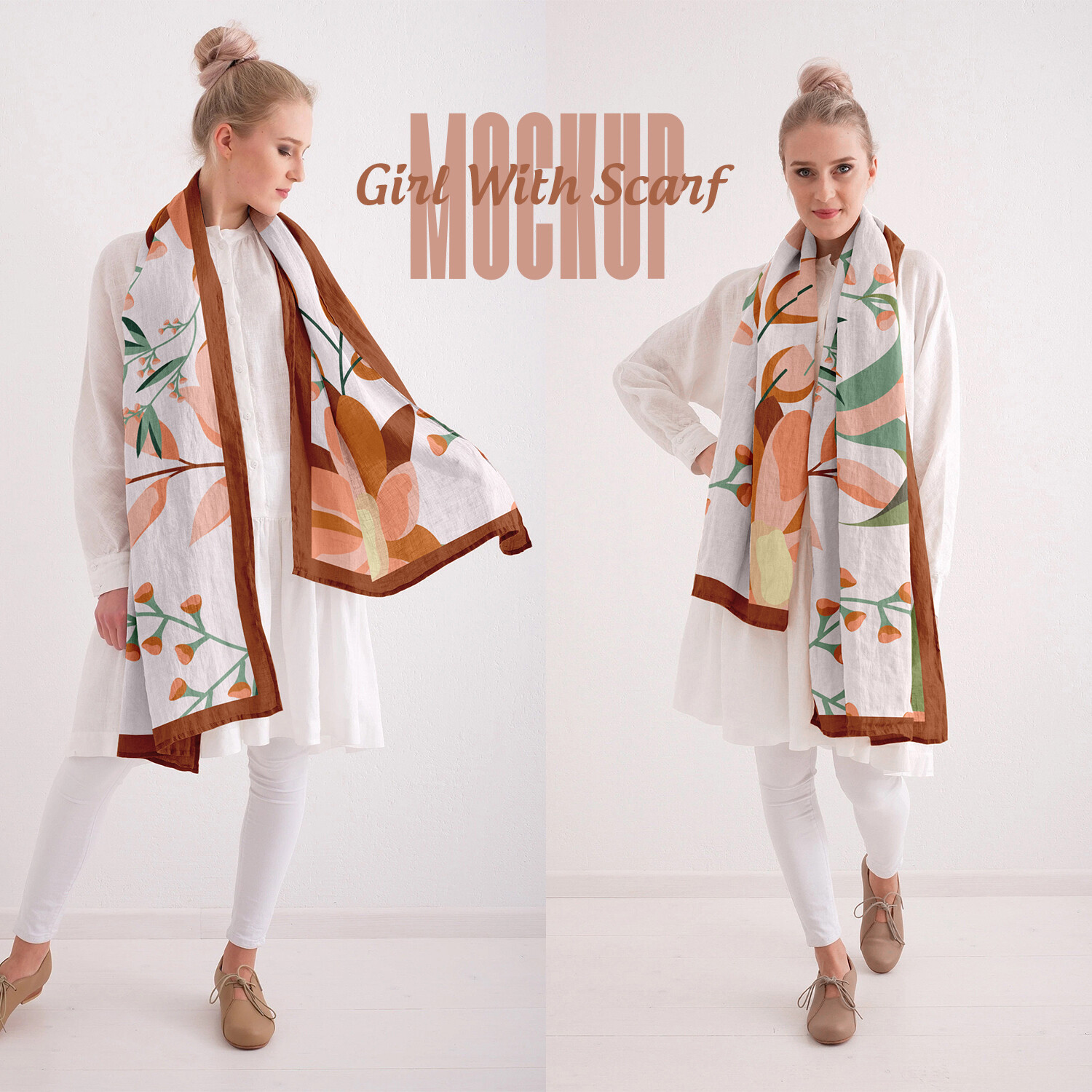 ArtStation - Girl With Scarf Mockup