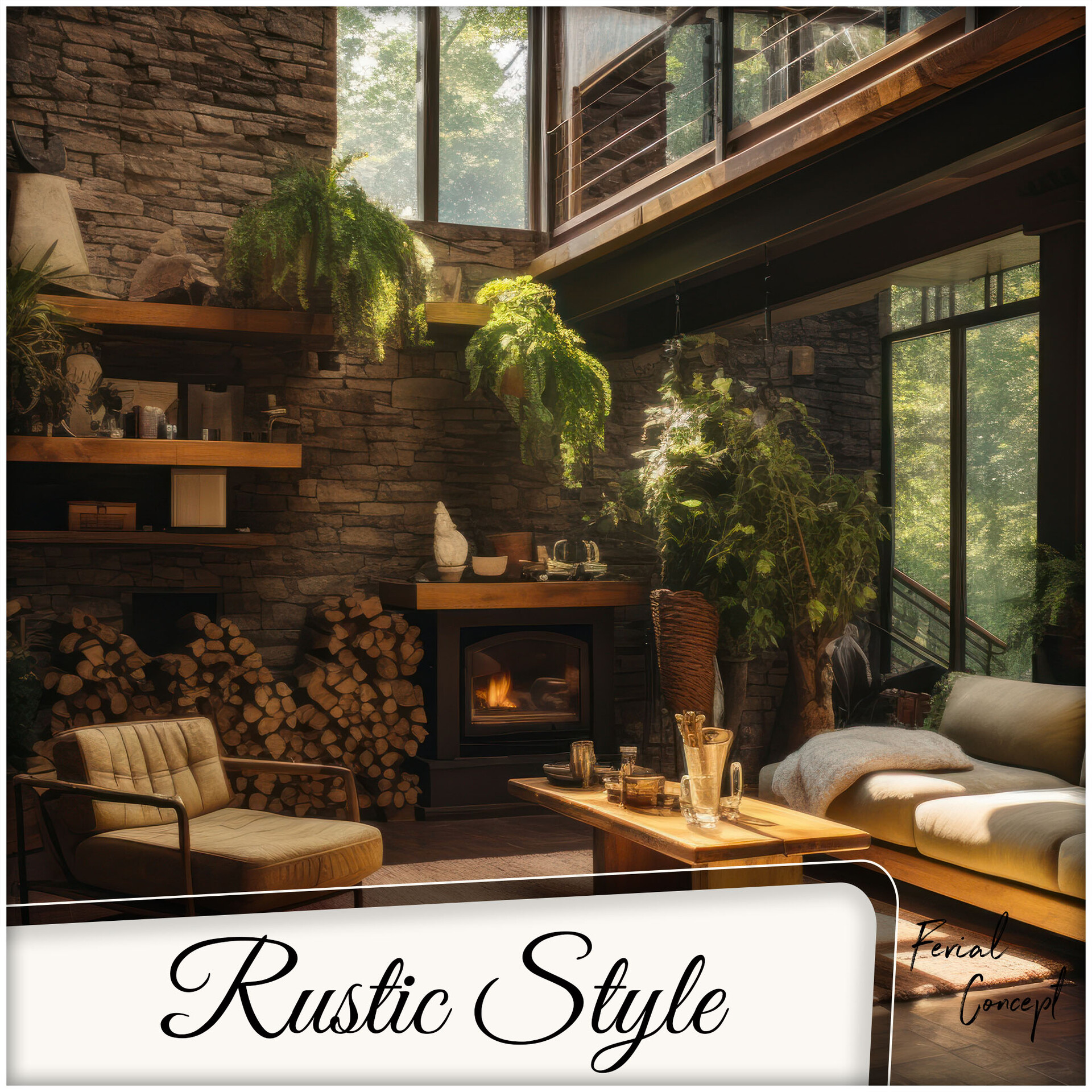 ArtStation - 🔹210 House Interior Design [Rustic Style] Reference Image Pack v.11