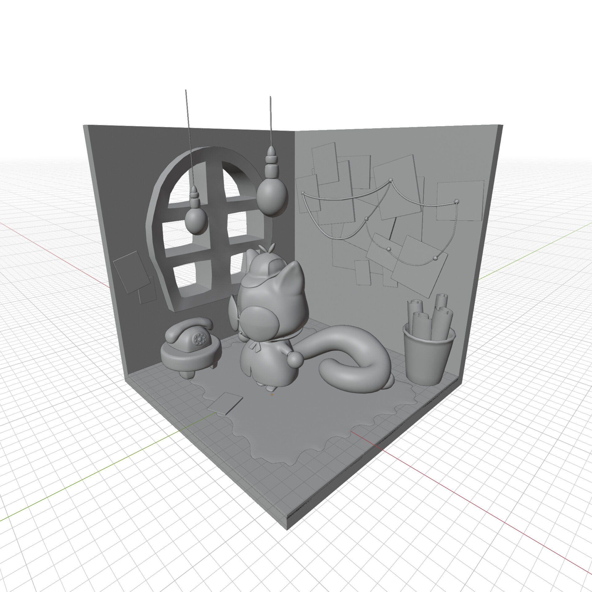 Adam Power - Detective Foxie: Isometric Scene Modelling