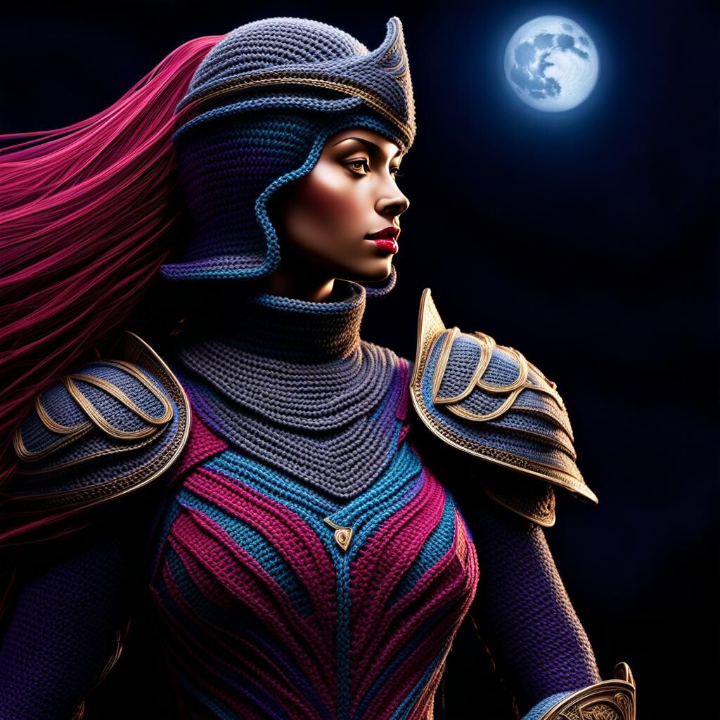 ArtStation - female crochet knight