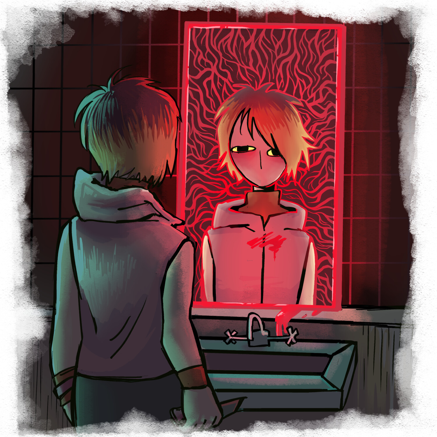 ArtStation - Heather Mason Horror Zine Spot Art