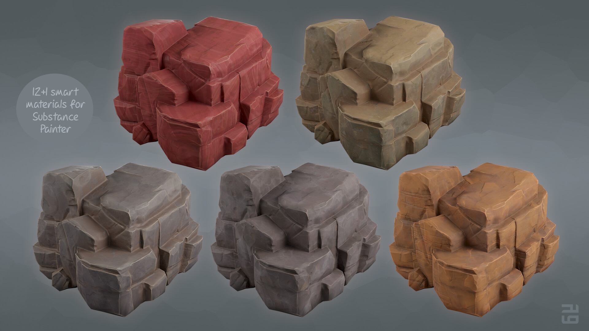 Saleh Afkhami - Stylized Rock Materials