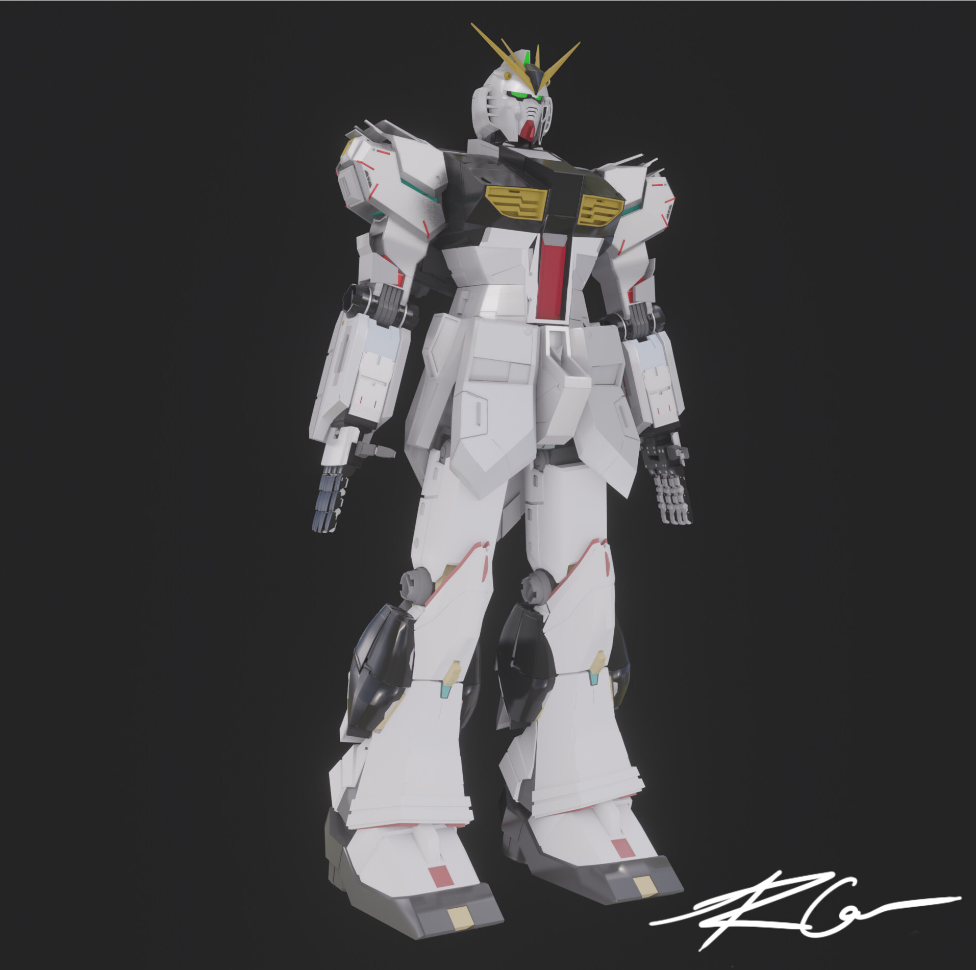 ArtStation - V Gundam Render