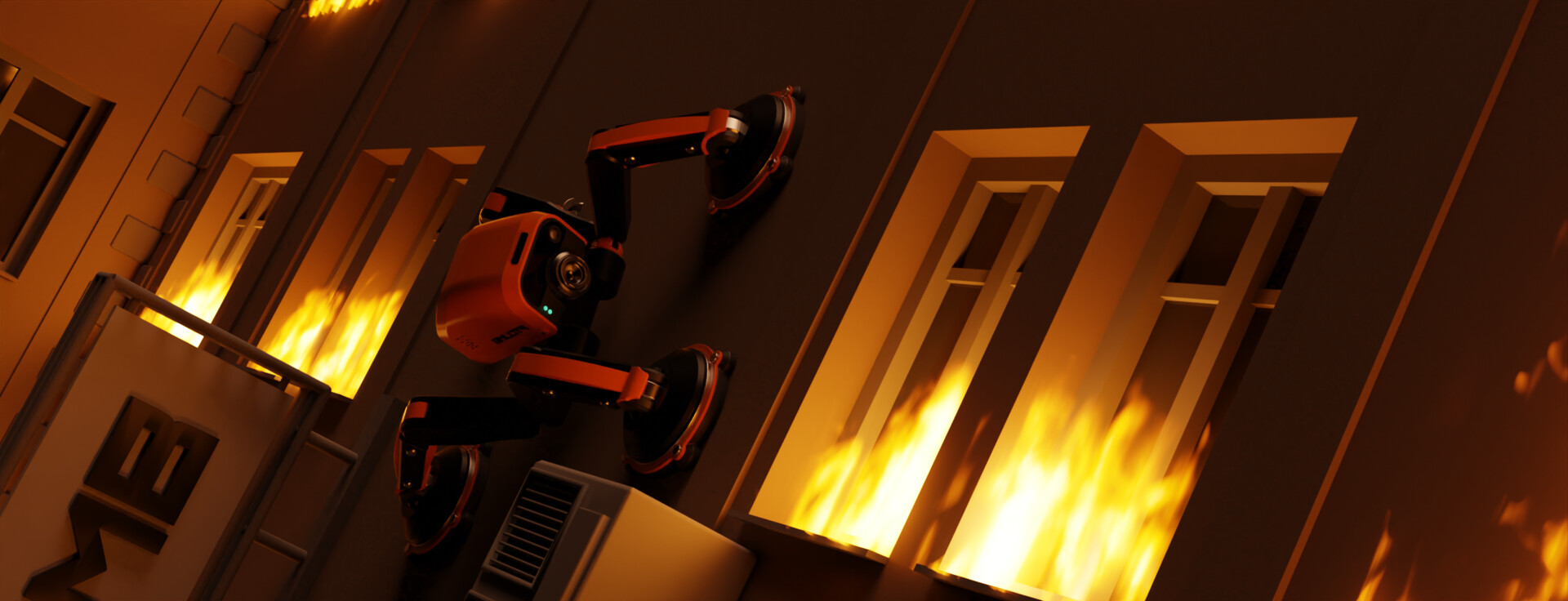 ArtStation - PYCLIMB - Fire Fighting Robot Concept Design