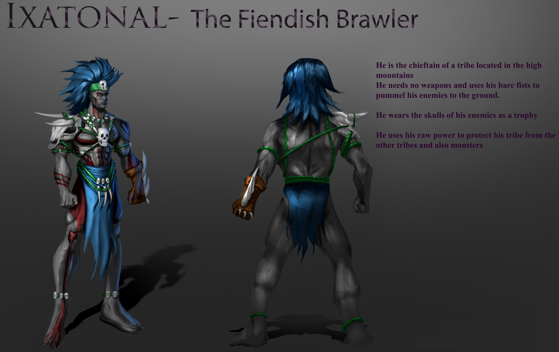 ArtStation - Ixatonal, the fiendish brawler