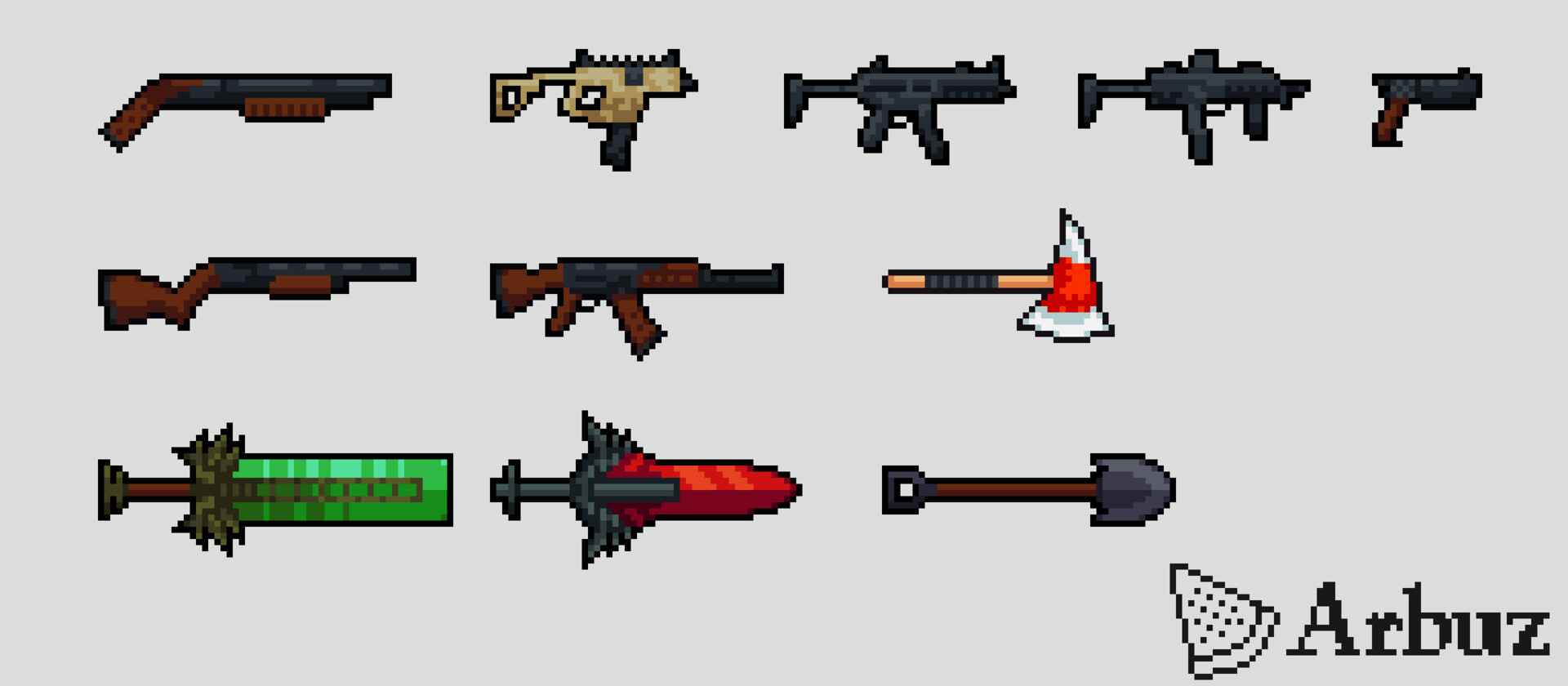 ArtStation - Weapons for roguelike