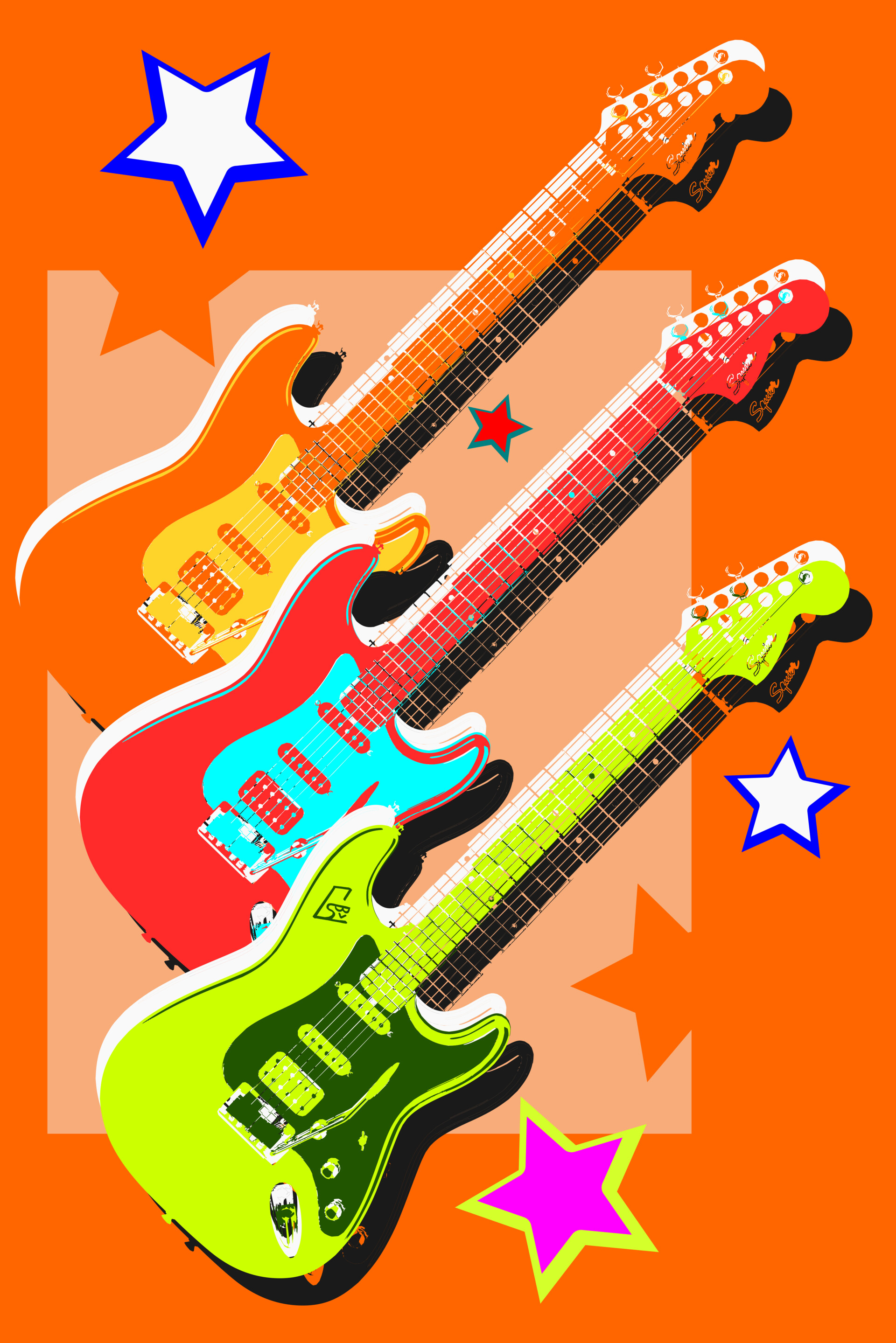 ArtStation - Guitar Poster Idea