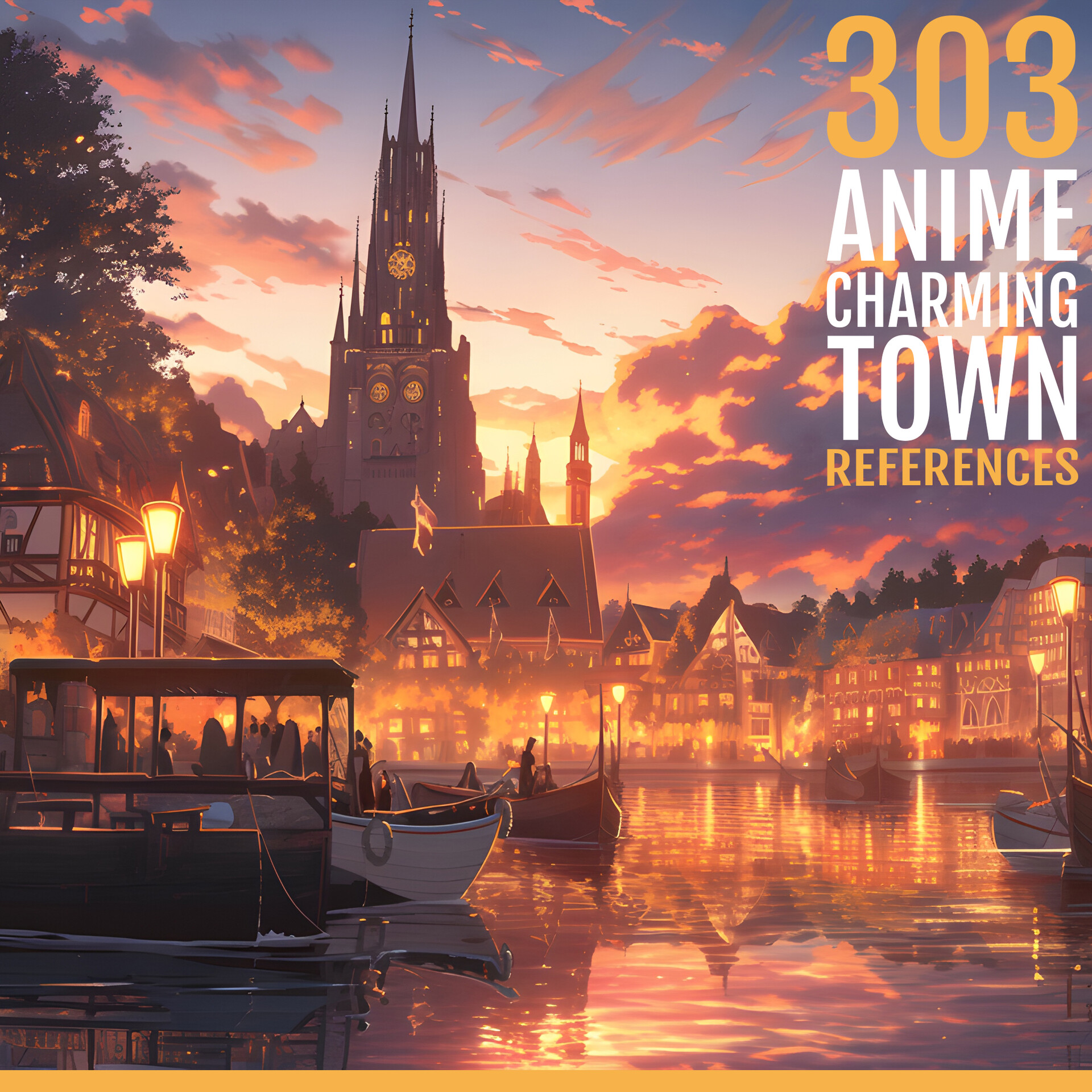 ArtStation - 303 Anime Charming Town