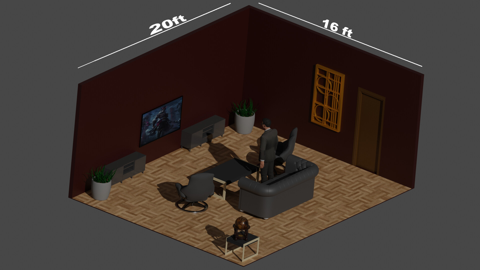 ArtStation - Living Room (16ft x 20ft)