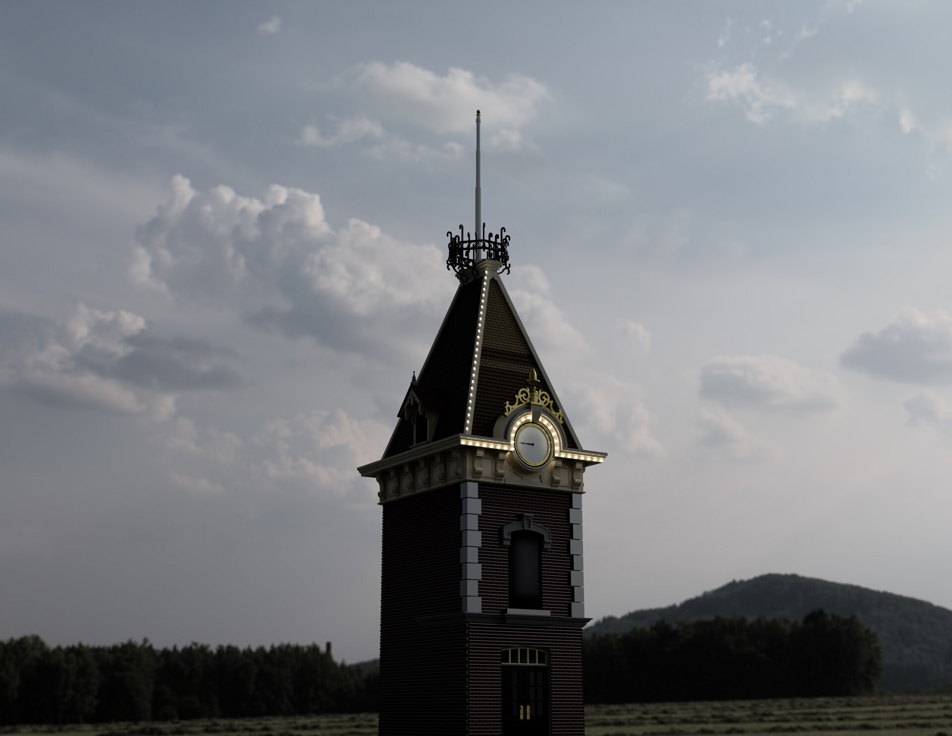 ArtStation - Disneyland Main Street Station Clock Tower