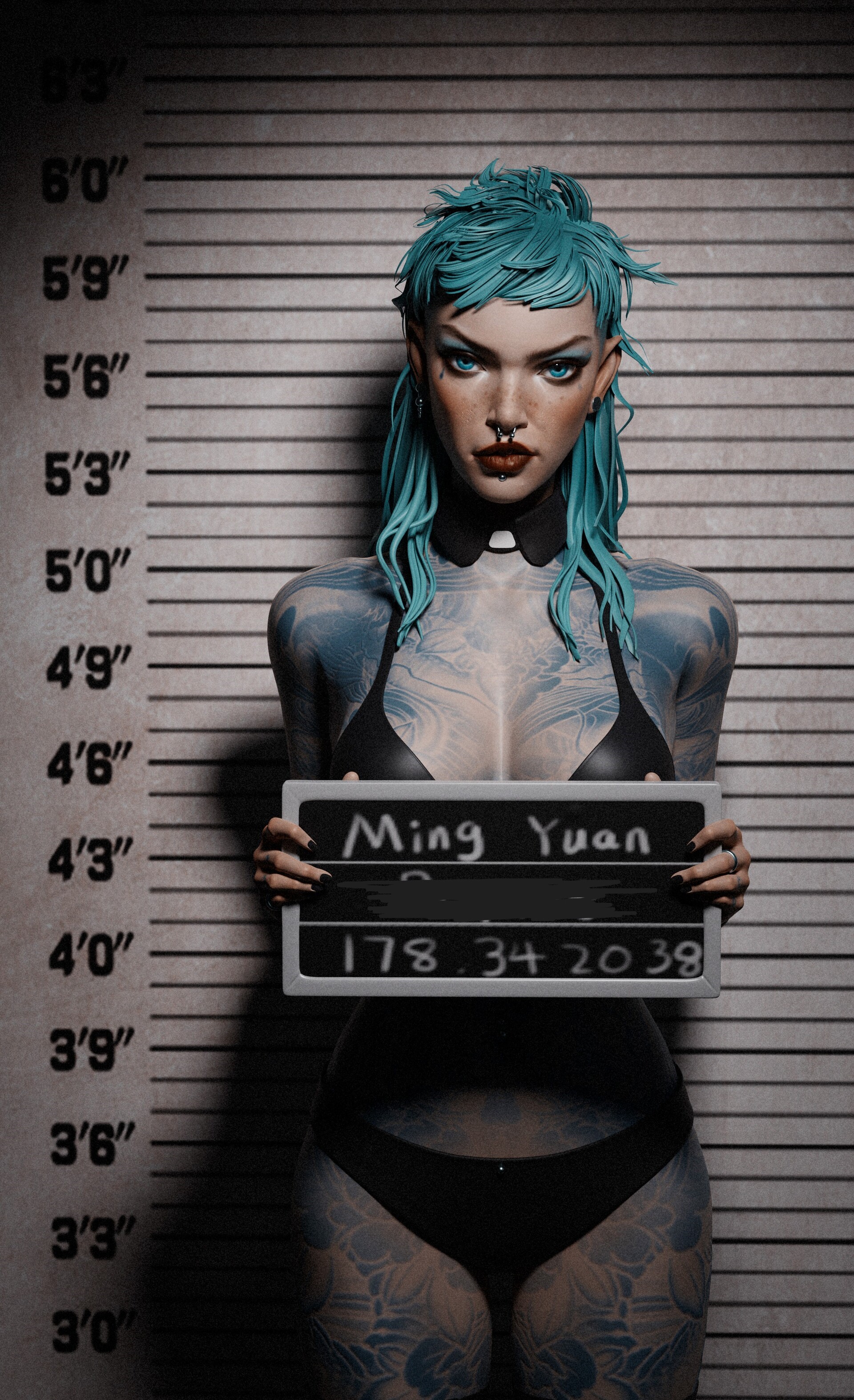 ArtStation - 黑帮妹子