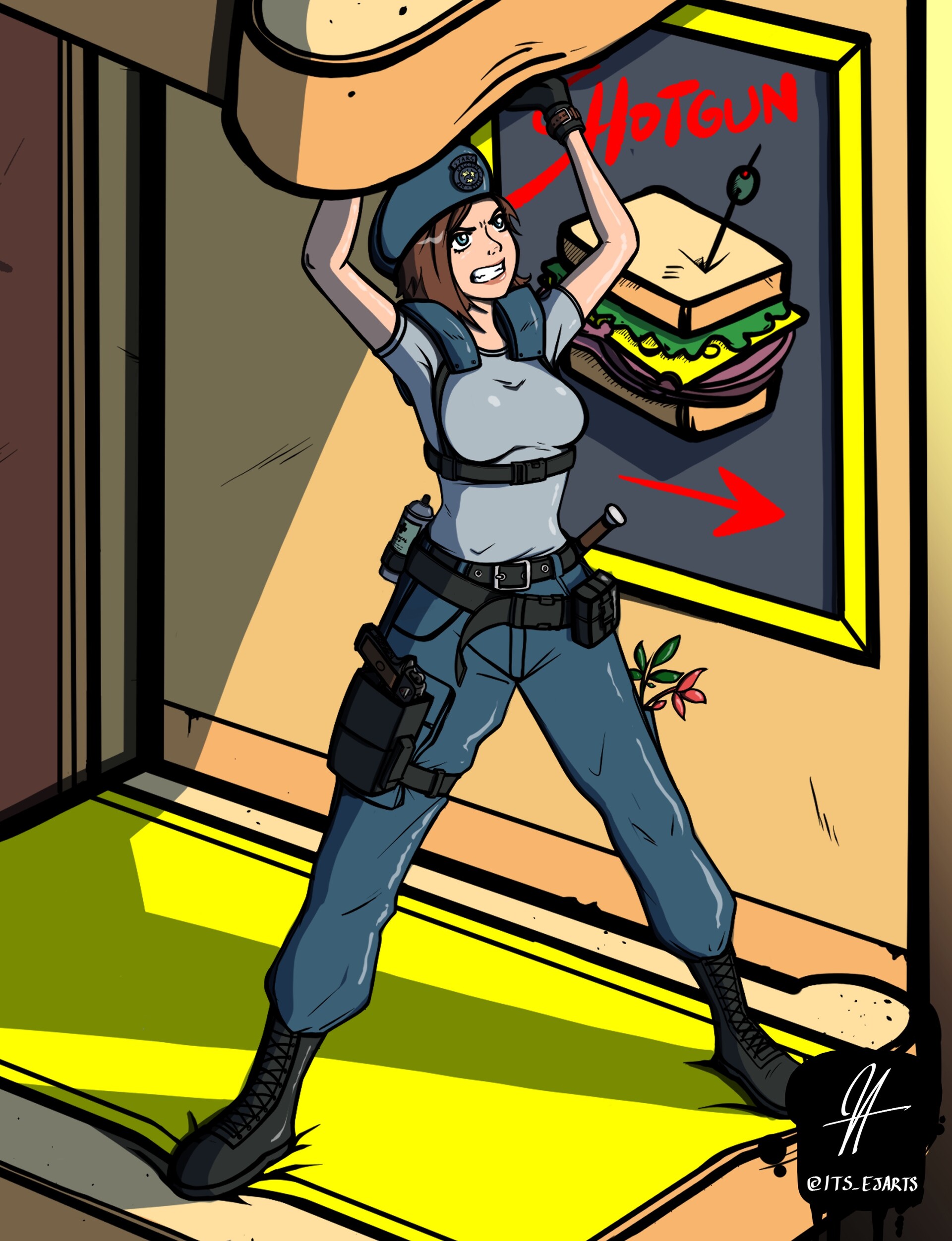 Edwin Jun Han (Its_EJarts) - Fan Art: Jill Sandwich (Resident Evil)