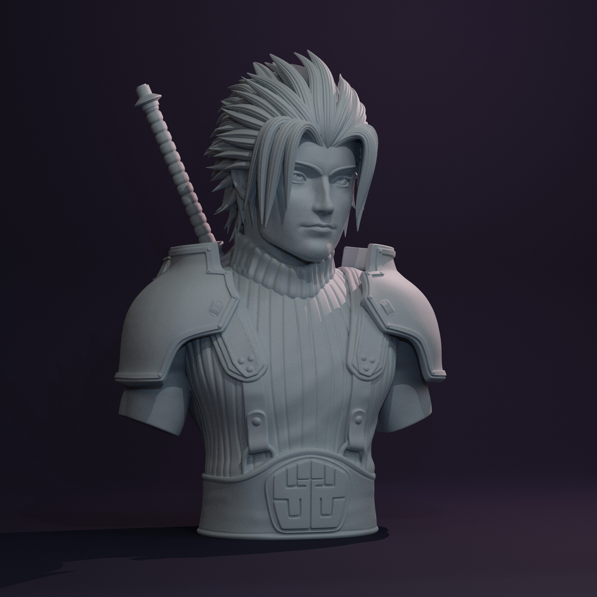 ArtStation - Final Fantasy VII | Zack Fair [Bust .stl]