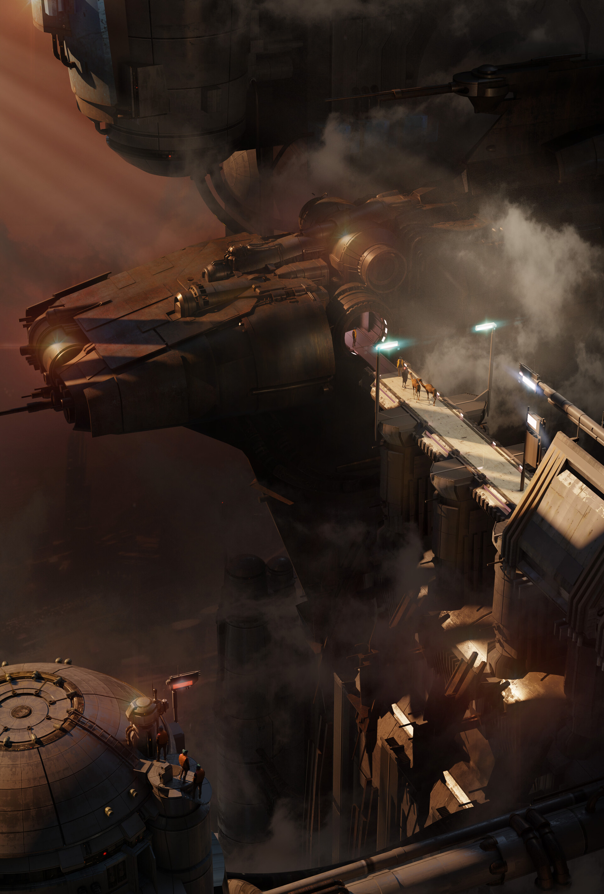 ArtStation - "Proxima 5: One adult, two camels and no questions..."