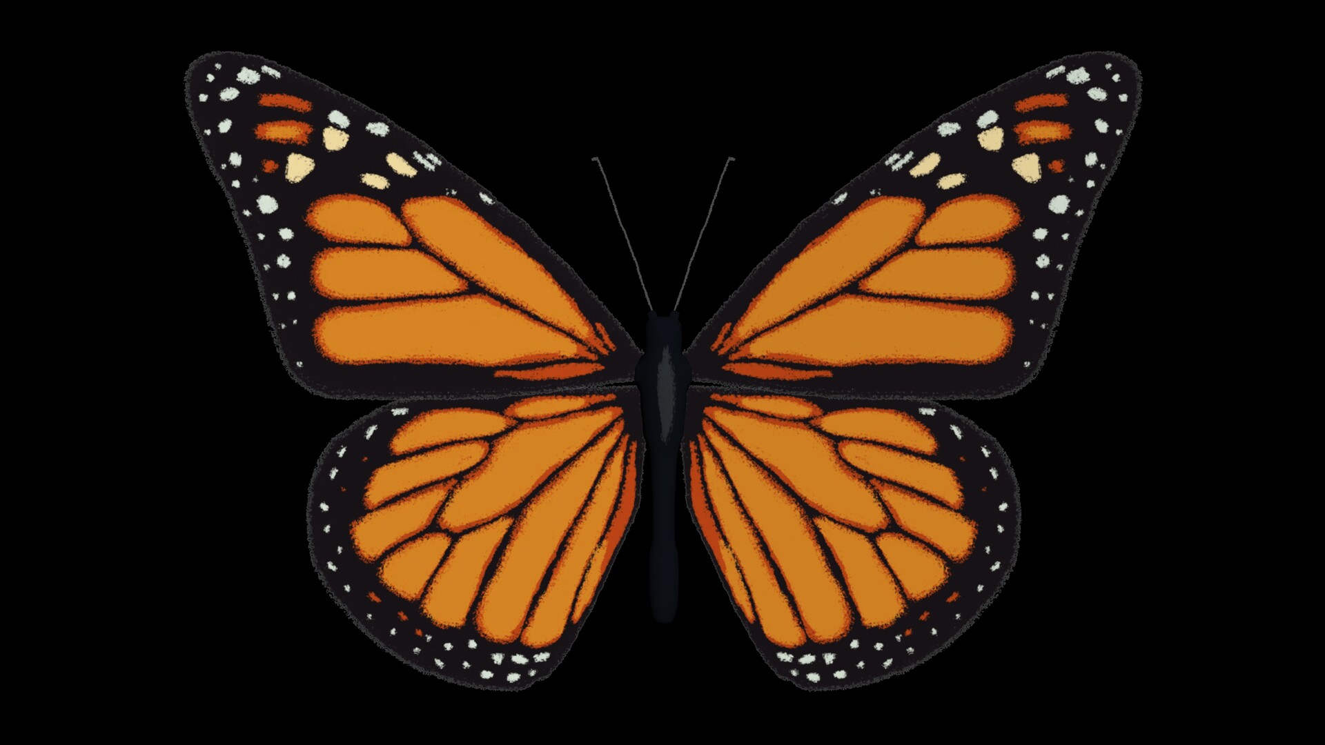 ArtStation - Monarch Butterfly Test Model