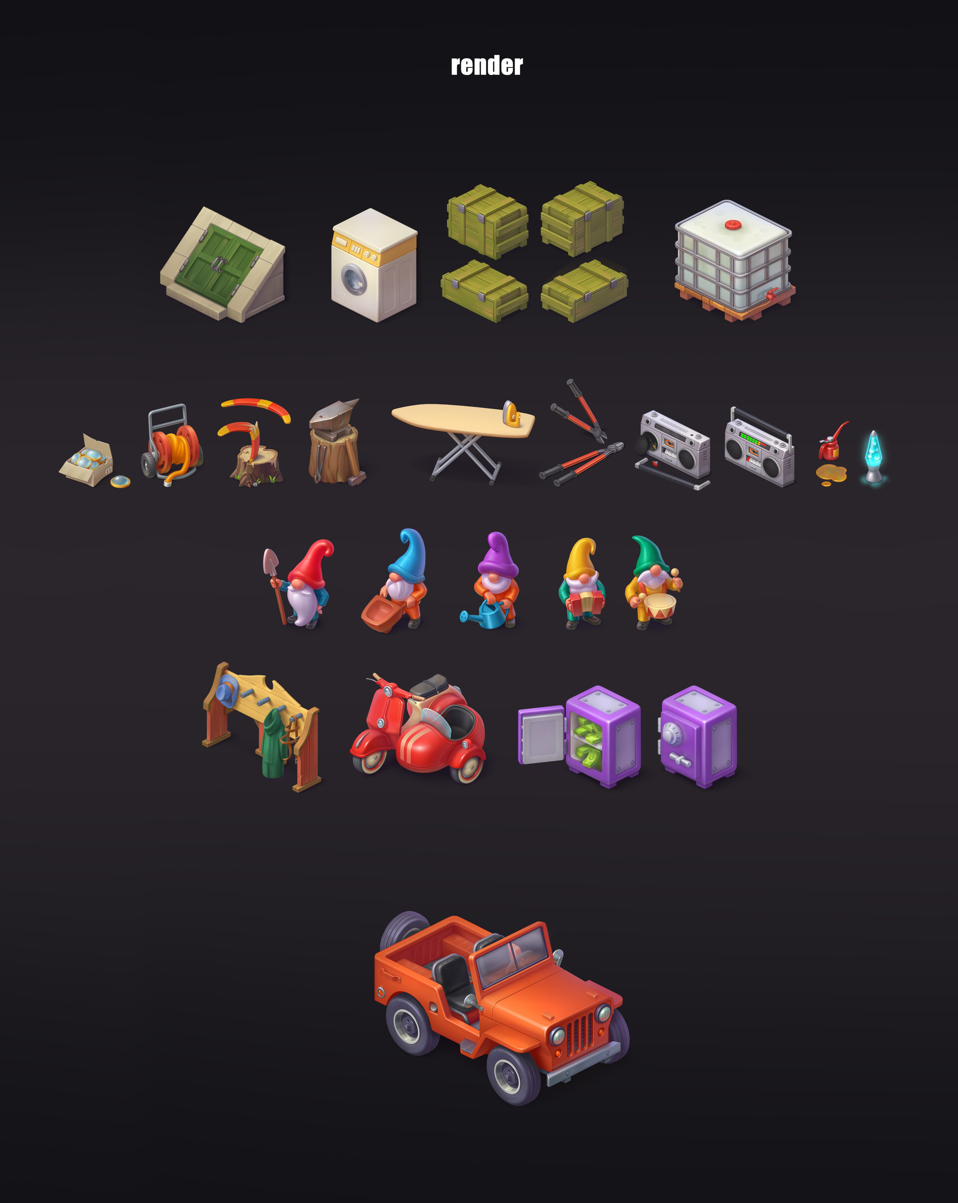 ArtStation - isometric objects