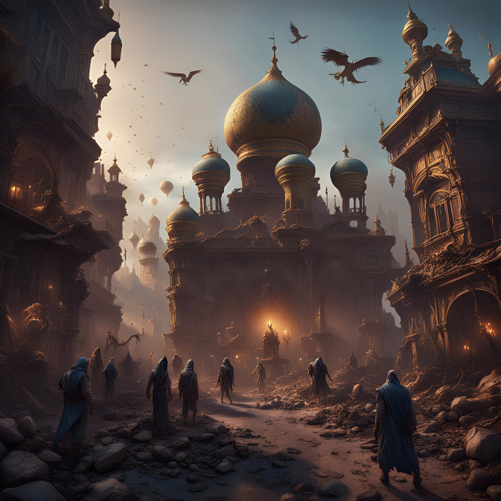 ArtStation - Zombies destroying Ancient Arabic city