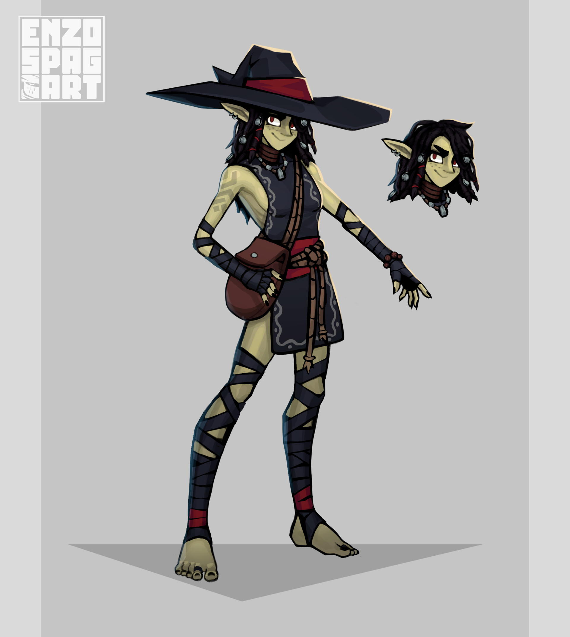 ArtStation - Half-goblin witch (oc)