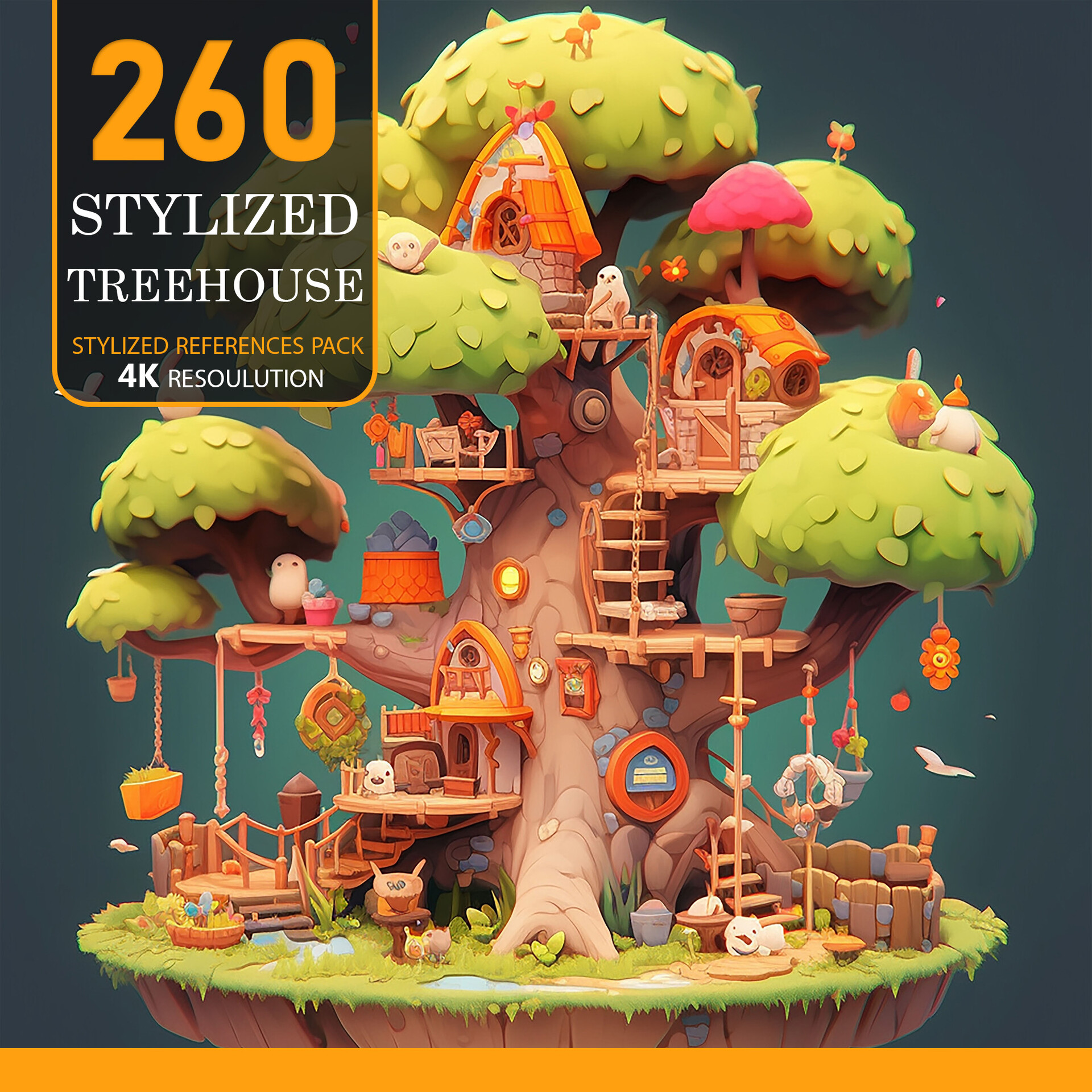 ArtStation - Stylized Treehouse Vol.57-4K|Stylized References Pack