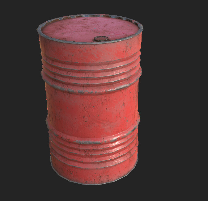 ArtStation - Red Oil Drum