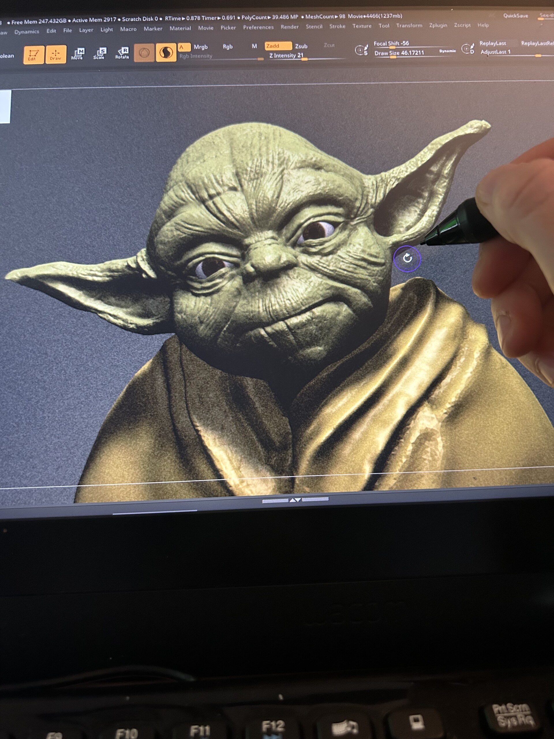 ArtStation - Speed sculpt of Yoda