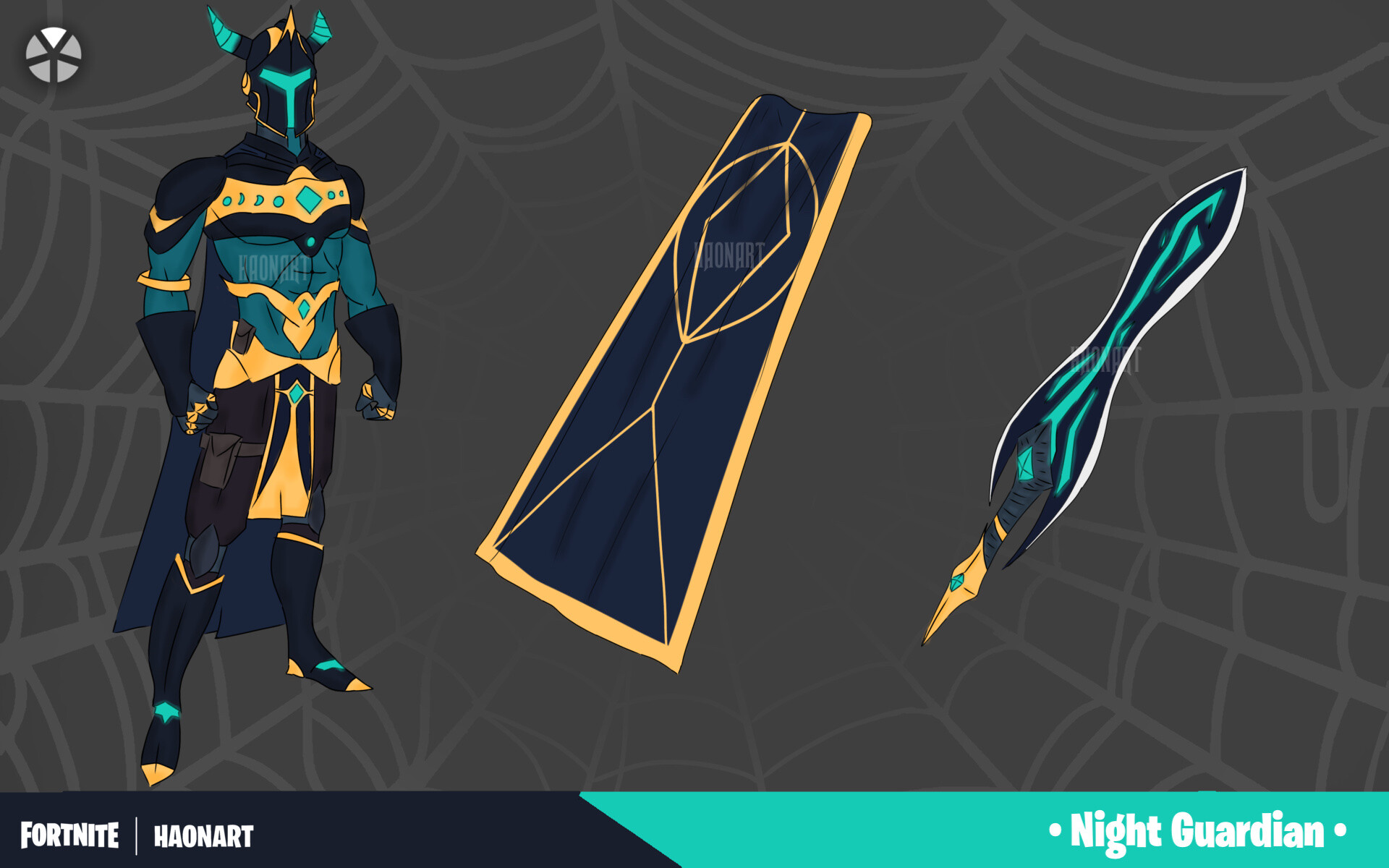 HaonArt - Fortnite Skin set Concept | The “Abyss Kingdom” set - Redeisgn