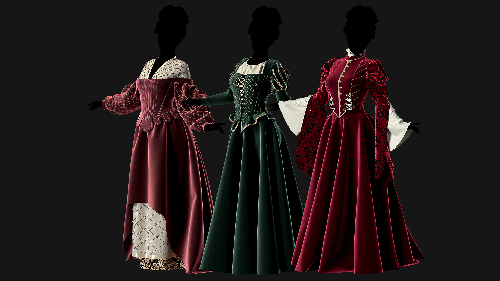 ArtStation - noblewoman dress set