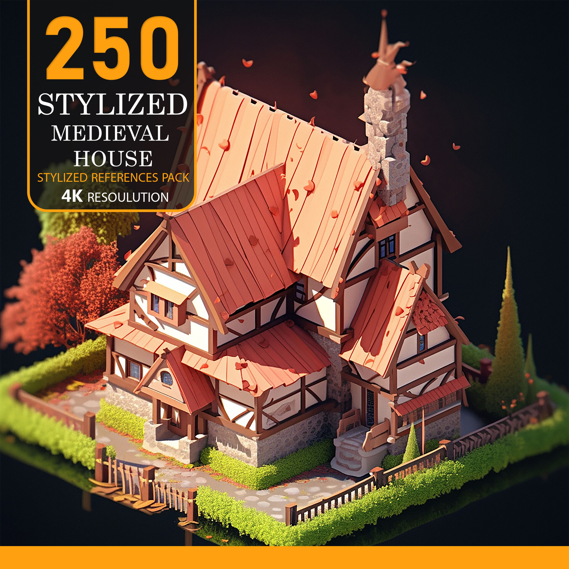 ArtStation - Stylized medieval house Vol.54-4K|Stylized References Pack