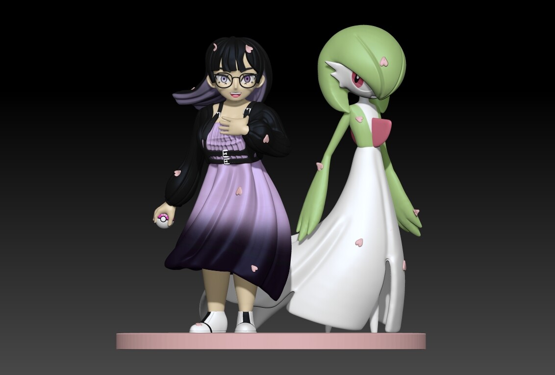 ArtStation - Commissioned Pokémon Trainer Figure