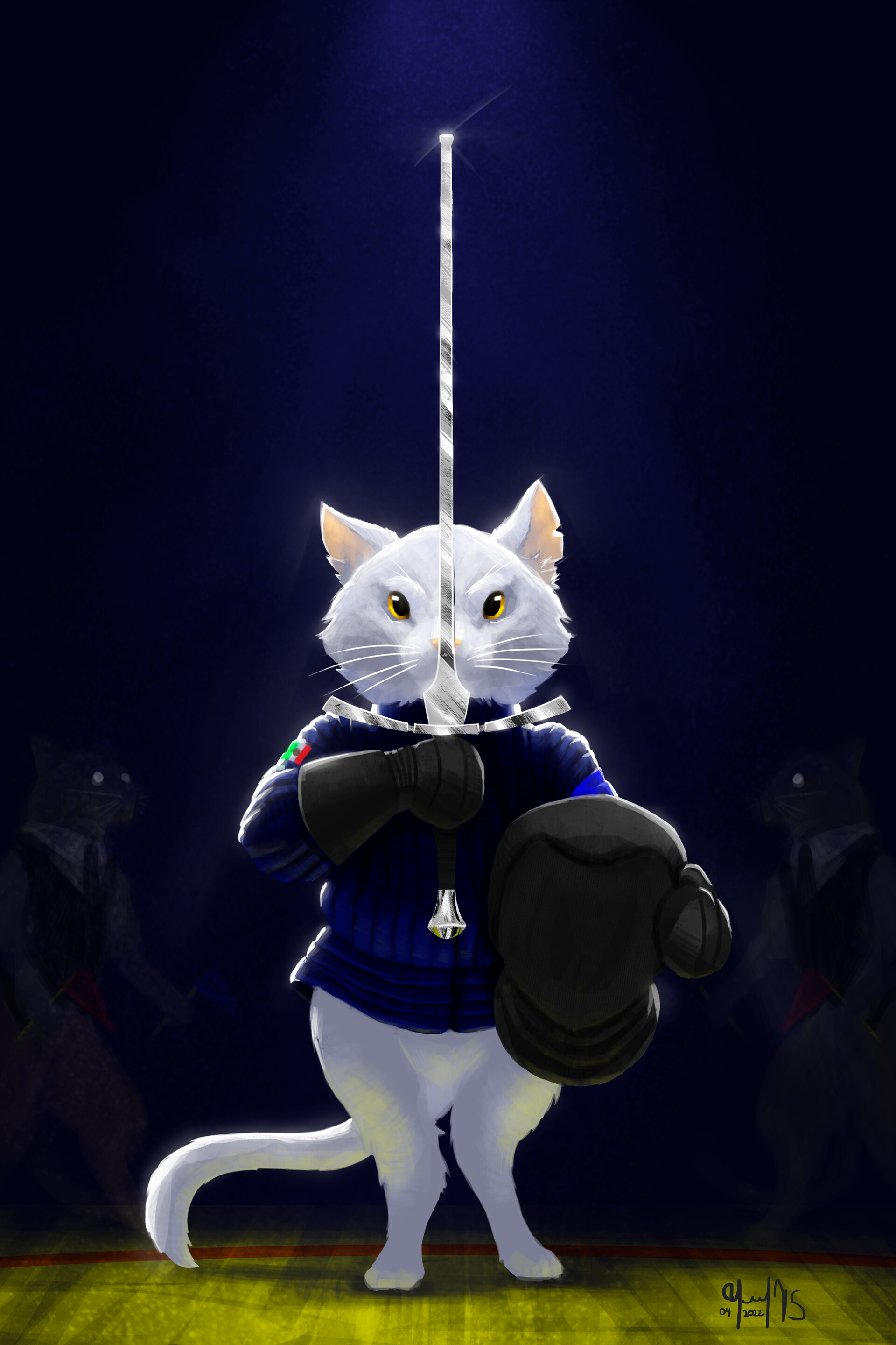 ArtStation - "Fencing Cat."