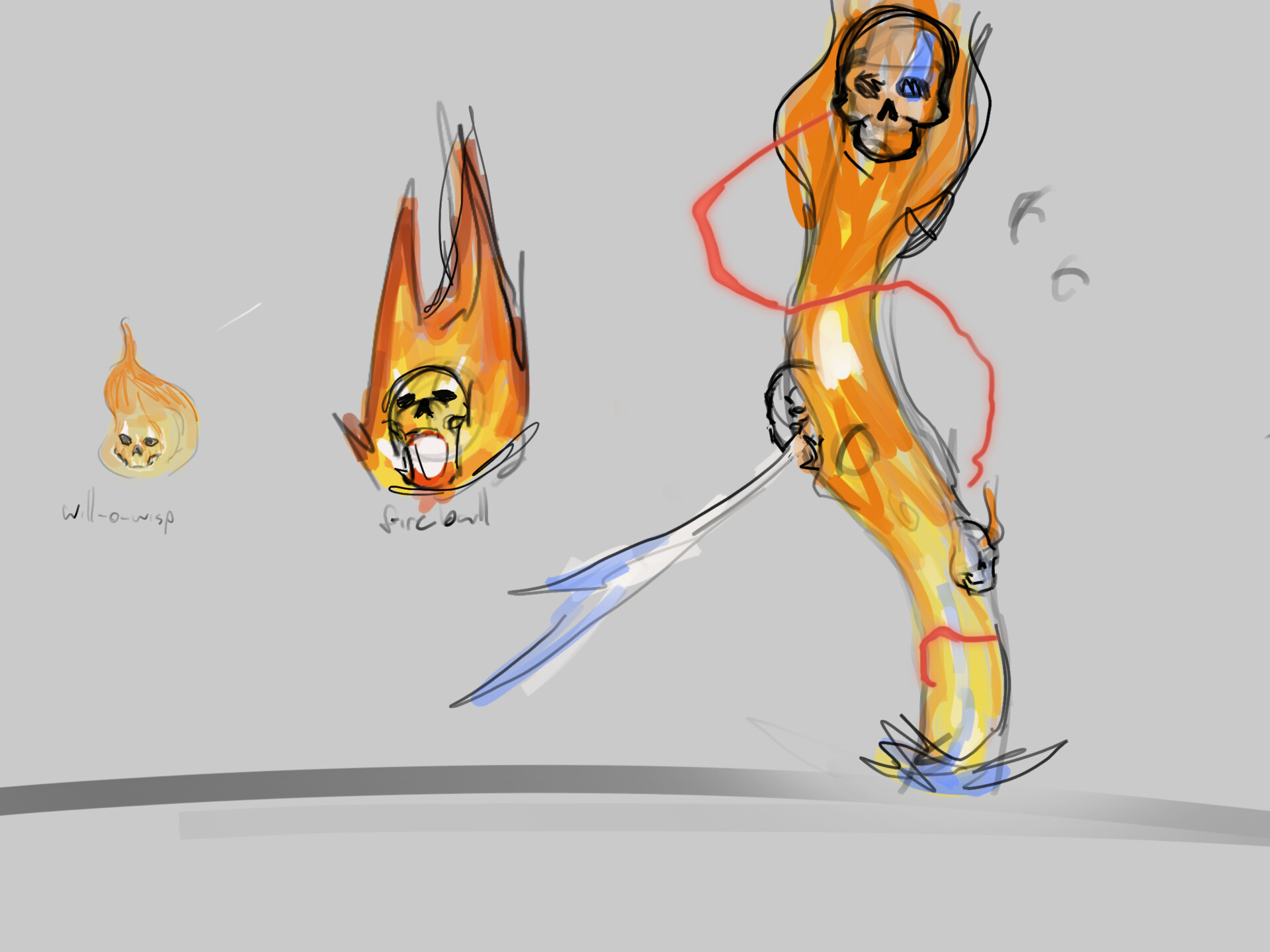 fire drawing reference