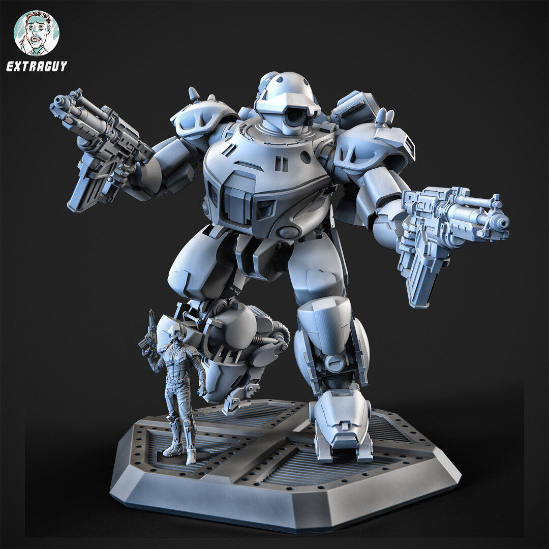 ArtStation - Heavy Gears Jaeger 3D Printable 100mm and 75mm