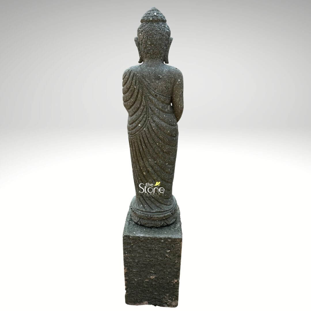The Stone Studio - Standing Statue Of Buddha 5ft | The Stone Studio