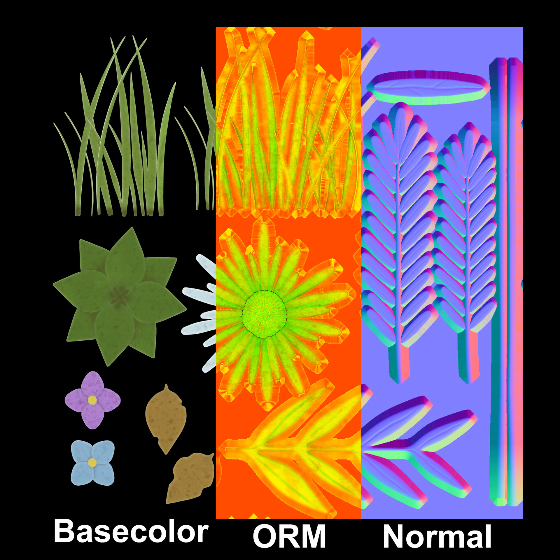 Stylized Foliage (Flowers And Plants) - 3D model by naazare_manish ...