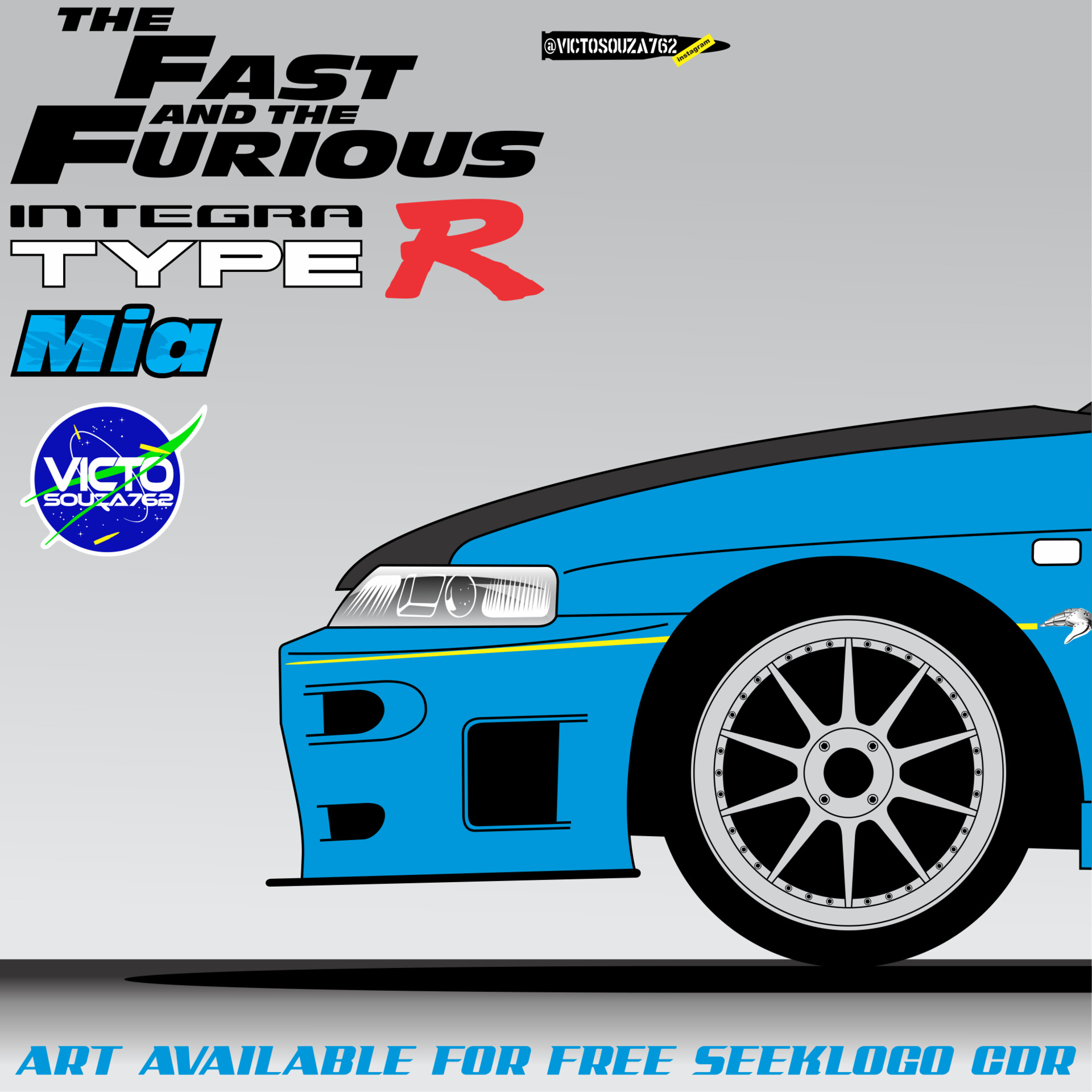 ArtStation - arte decal Acura Integra type R, Mia ''Fast And Furious''