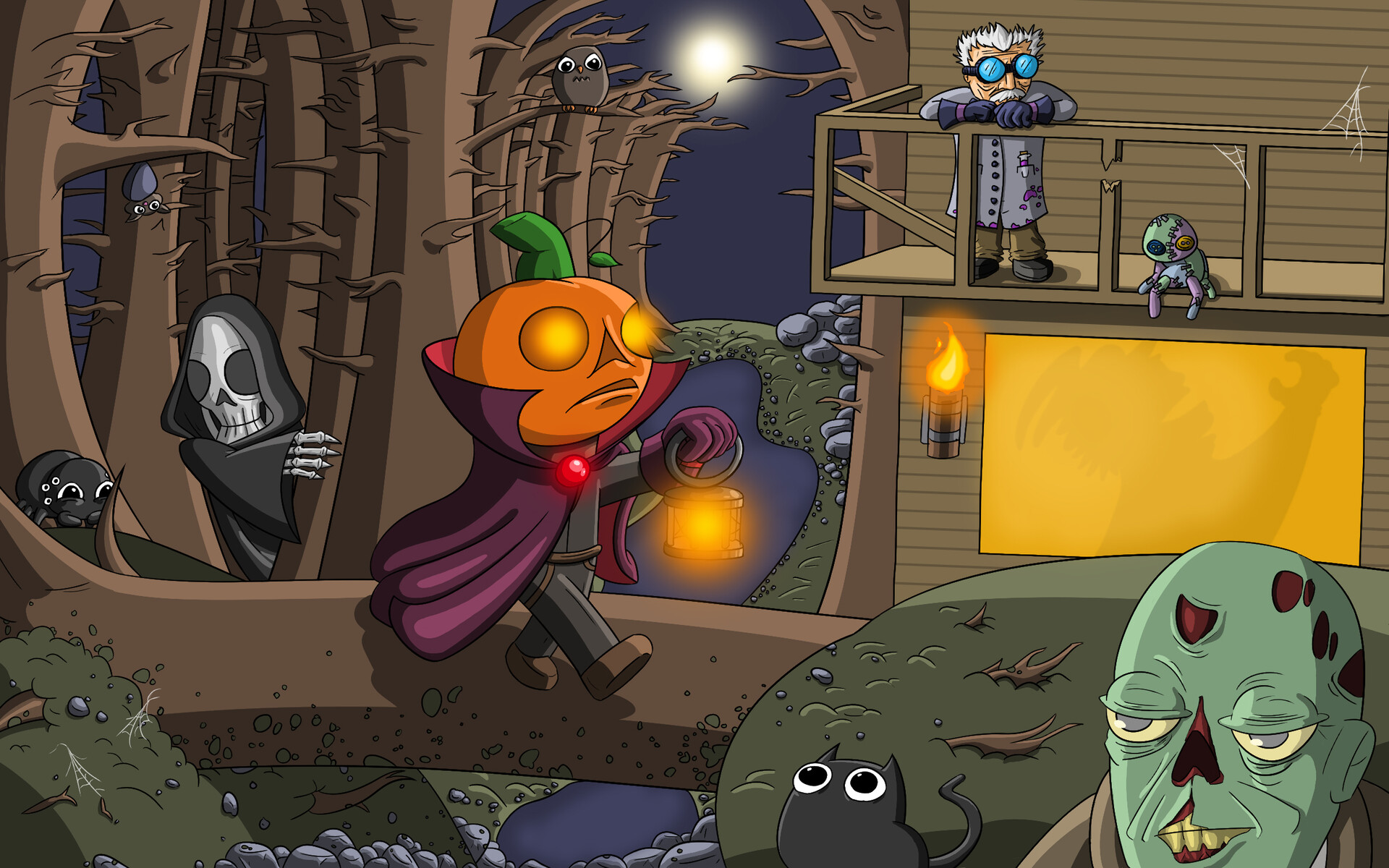 ArtStation - Halloween Woods