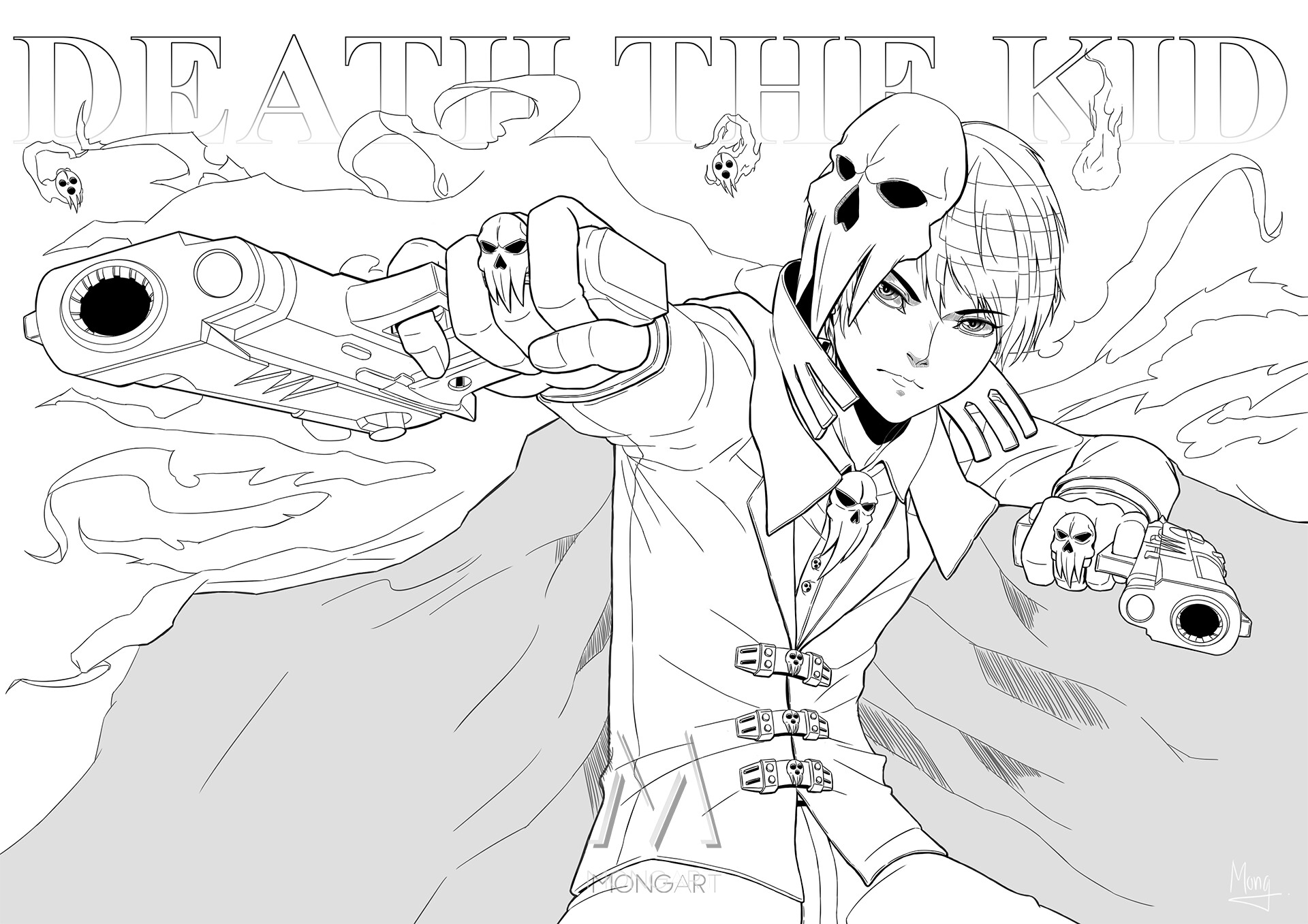 death the kid coloring pages