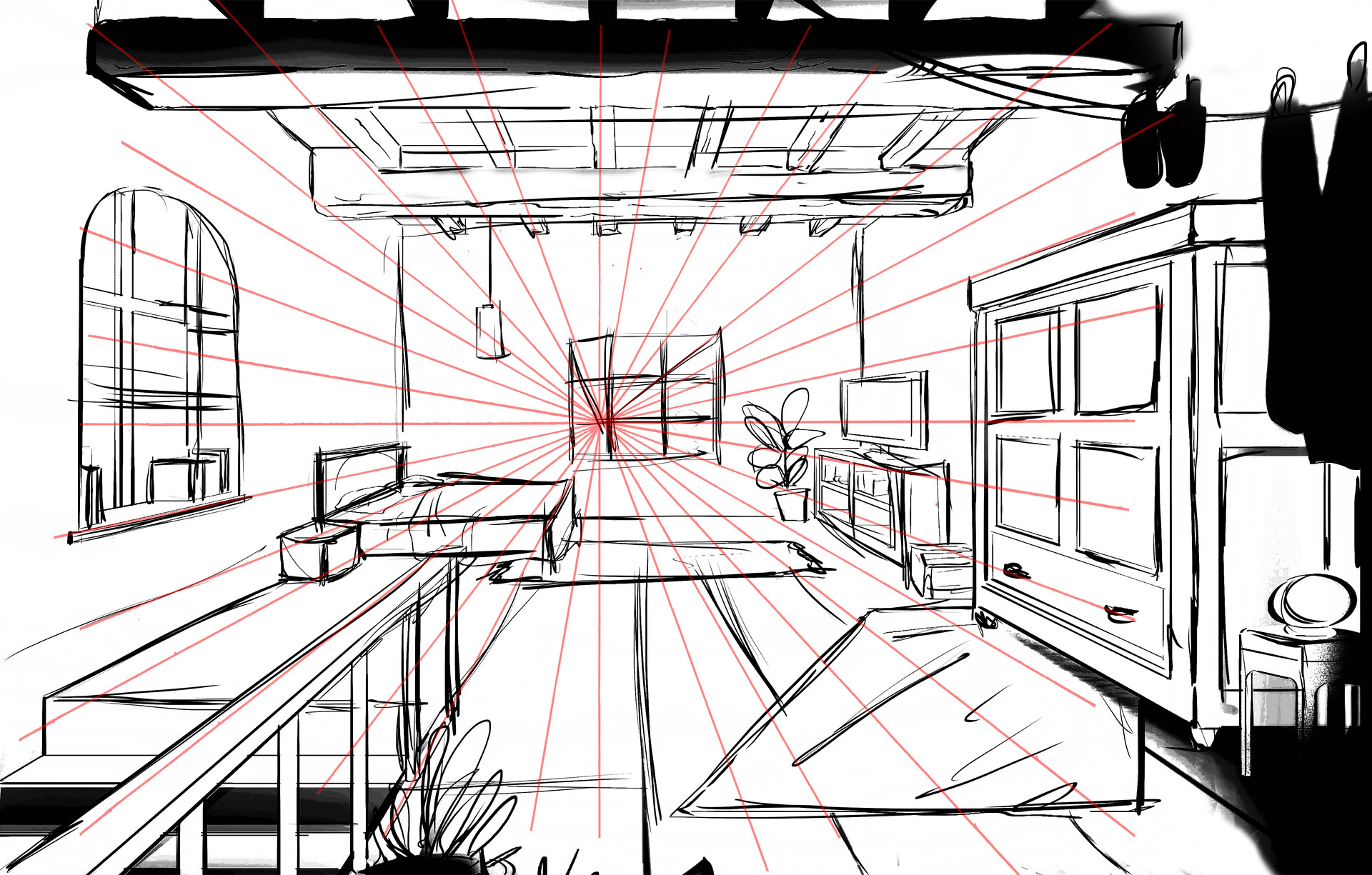 how to draw perspective in sai