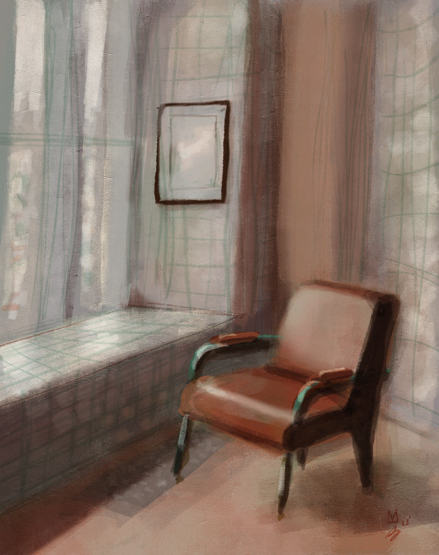 ArtStation - Room with chair color study