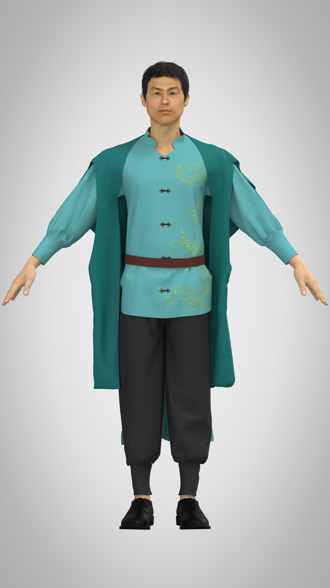 ArtStation - Fantasy Medieval East Asian Clothing - Birds - Outfit 2