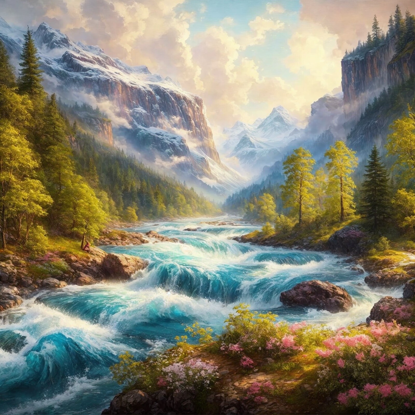 ArtStation - Spring mountainscape #2