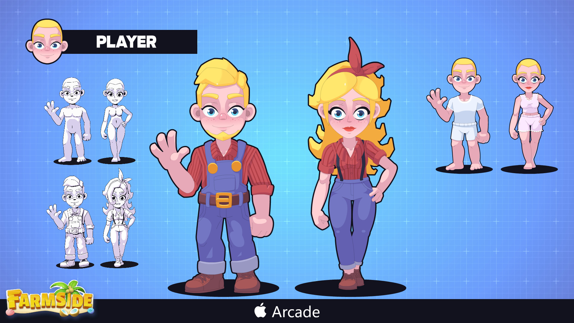 ArtStation - The character design I did for the game 《FARMSIDE》