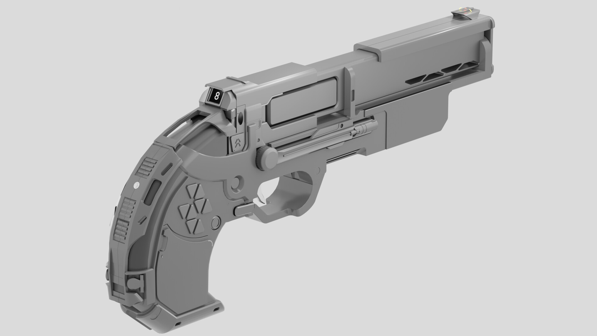 ArtStation - Stealthy Elegance: Industrial Cyberpunk Revolver in Sleek ...