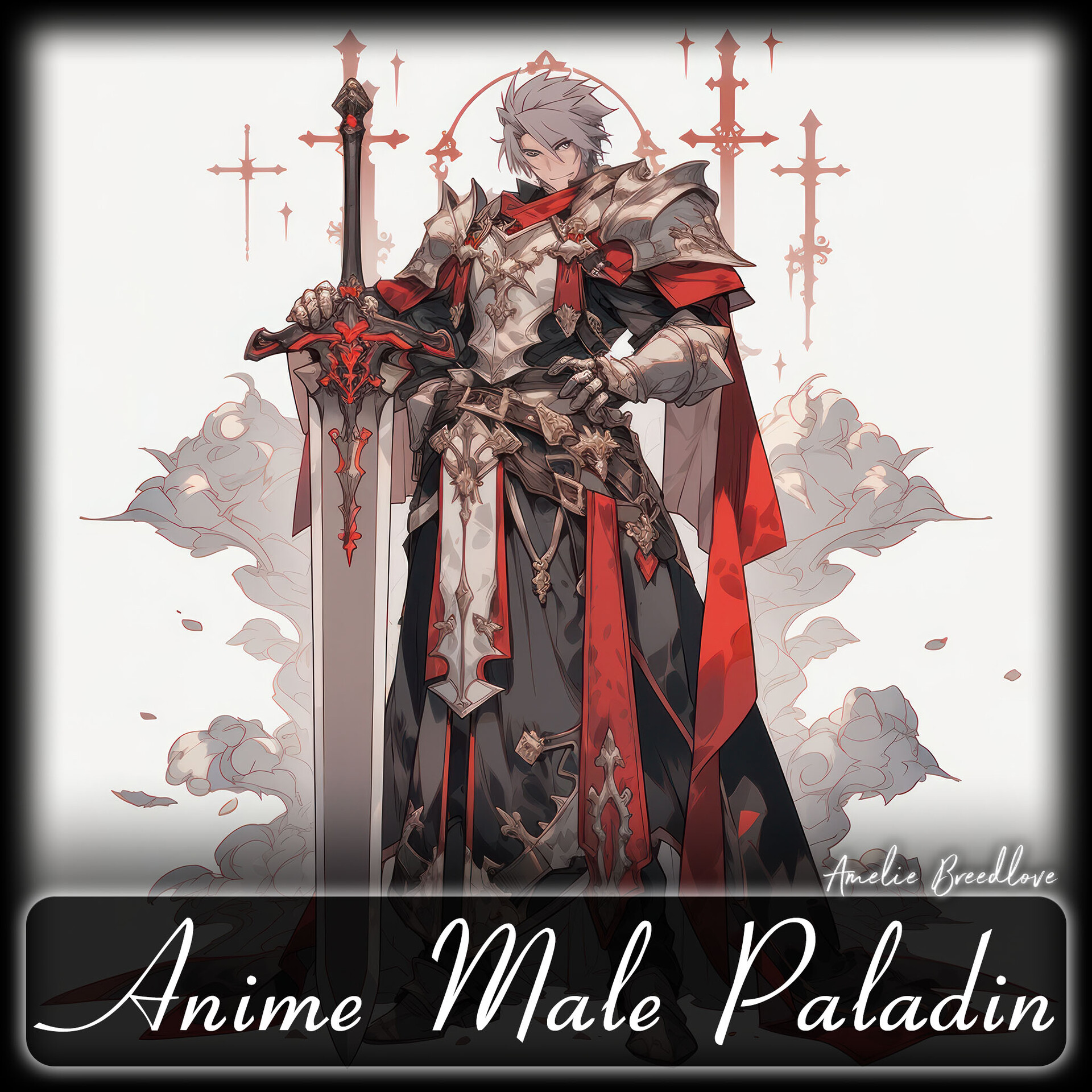 ArtStation - 200 Anime Male Paladin (Full Body) Reference Pack | 4K | v.14